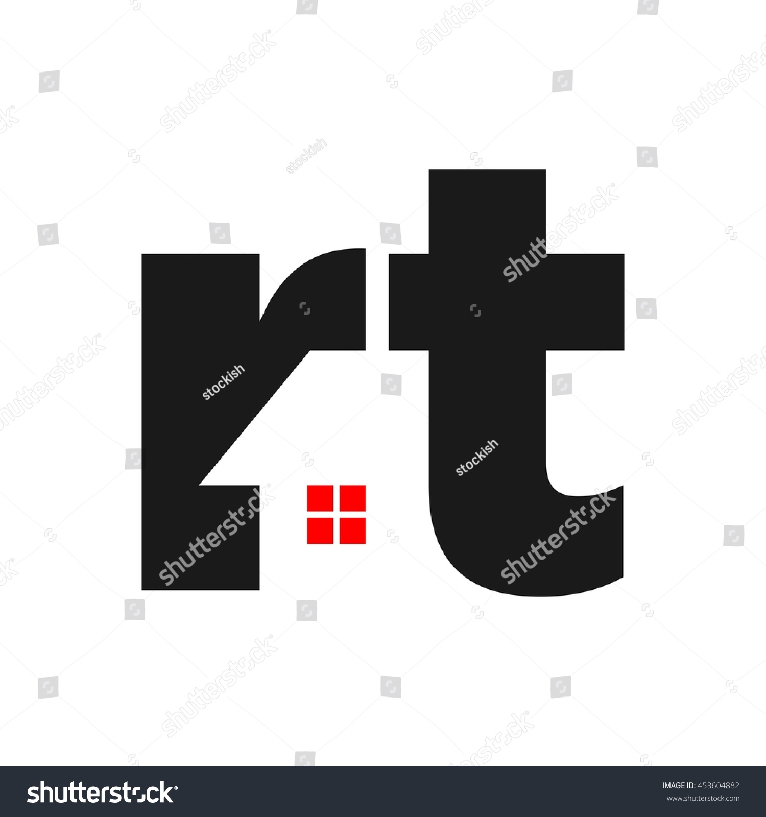 Letter R T Logo Vector: vetor stock (livre de direitos) 453604882