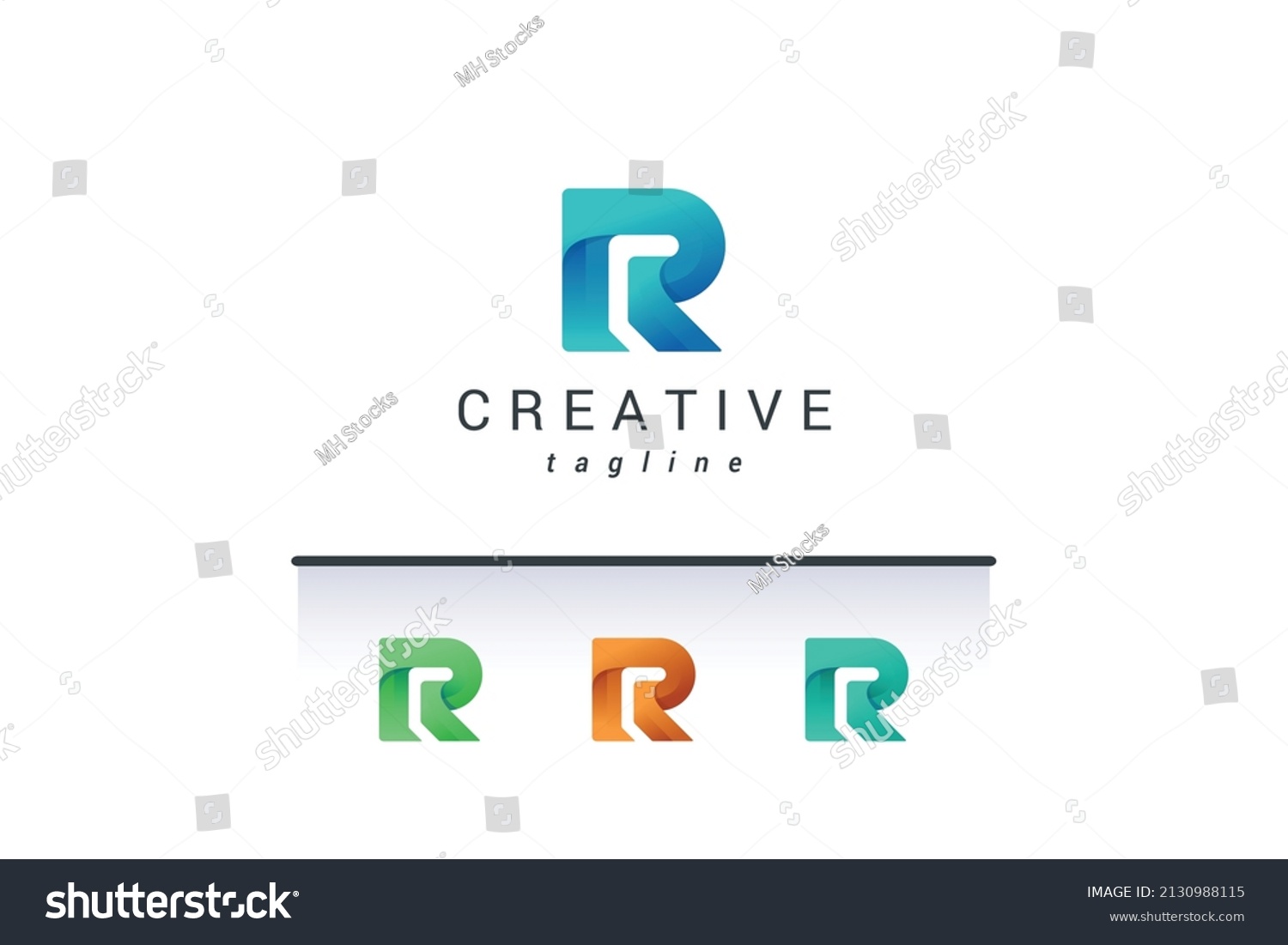 Letter R Creative 3d Technological Logo Stock Vector (Royalty Free ...