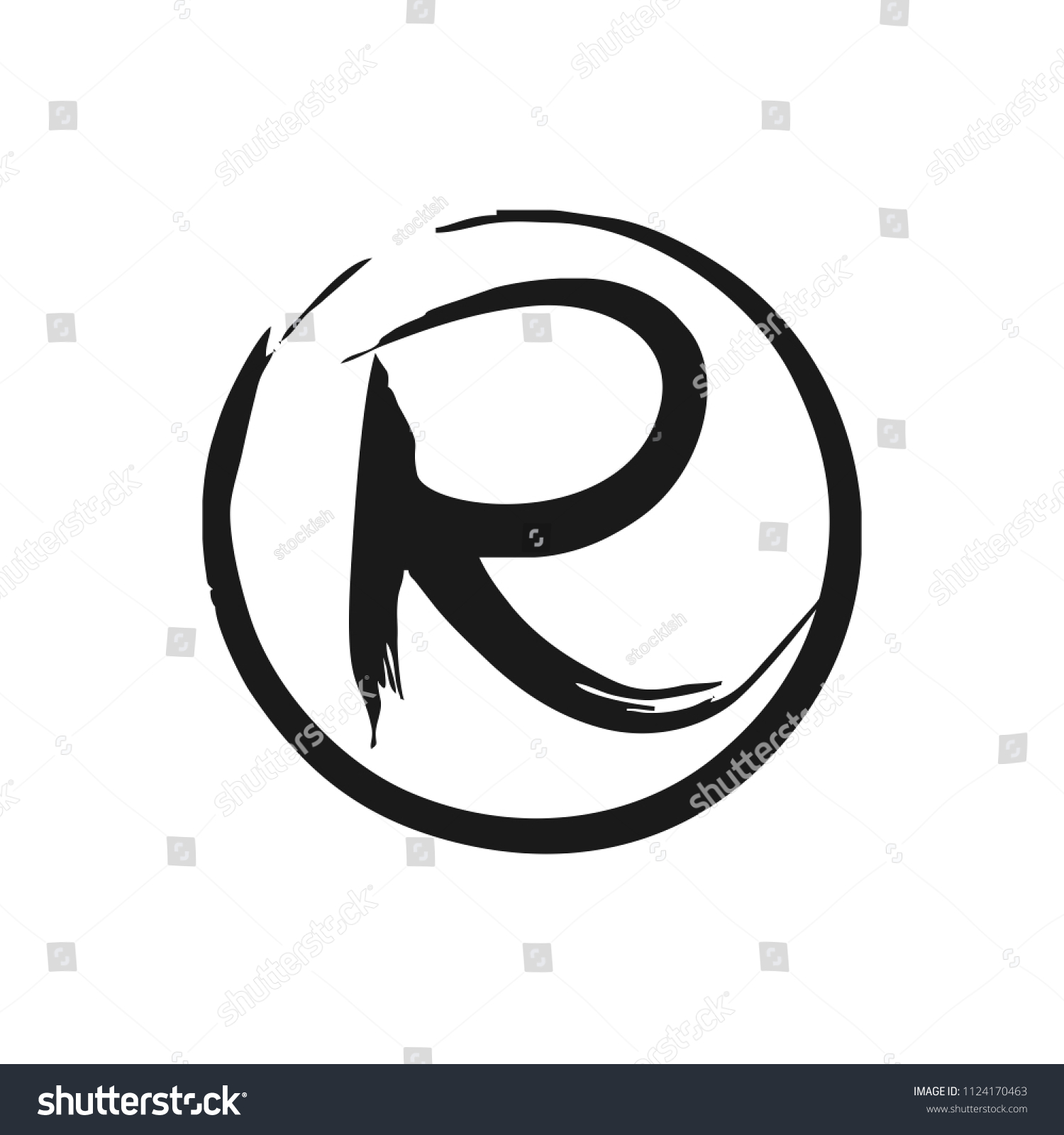 Letter R Circle Vector Logo Stock Vector (Royalty Free) 1124170463 ...