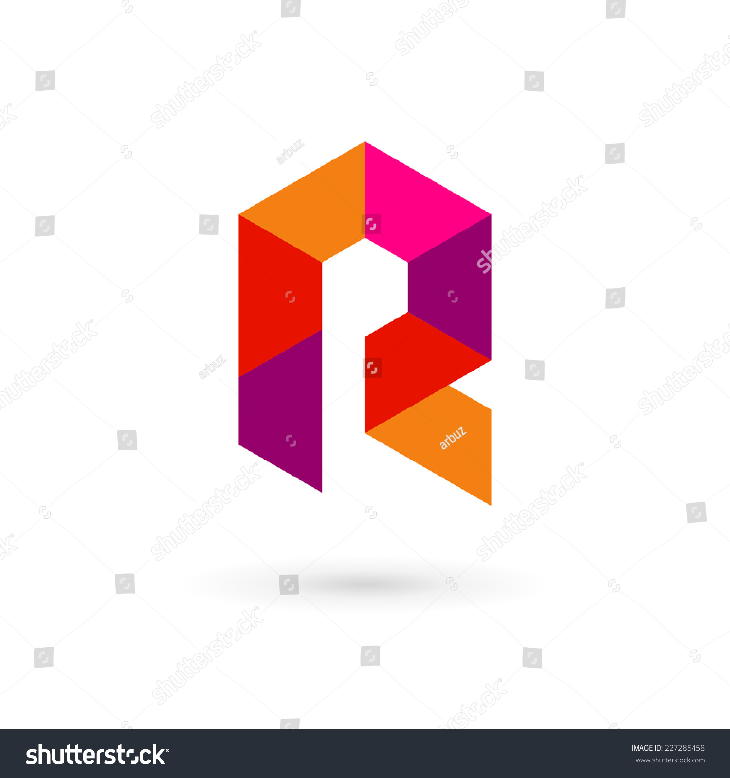 Letter R Mosaic Logo Icon Design Stock Vector (Royalty Free) 227285458