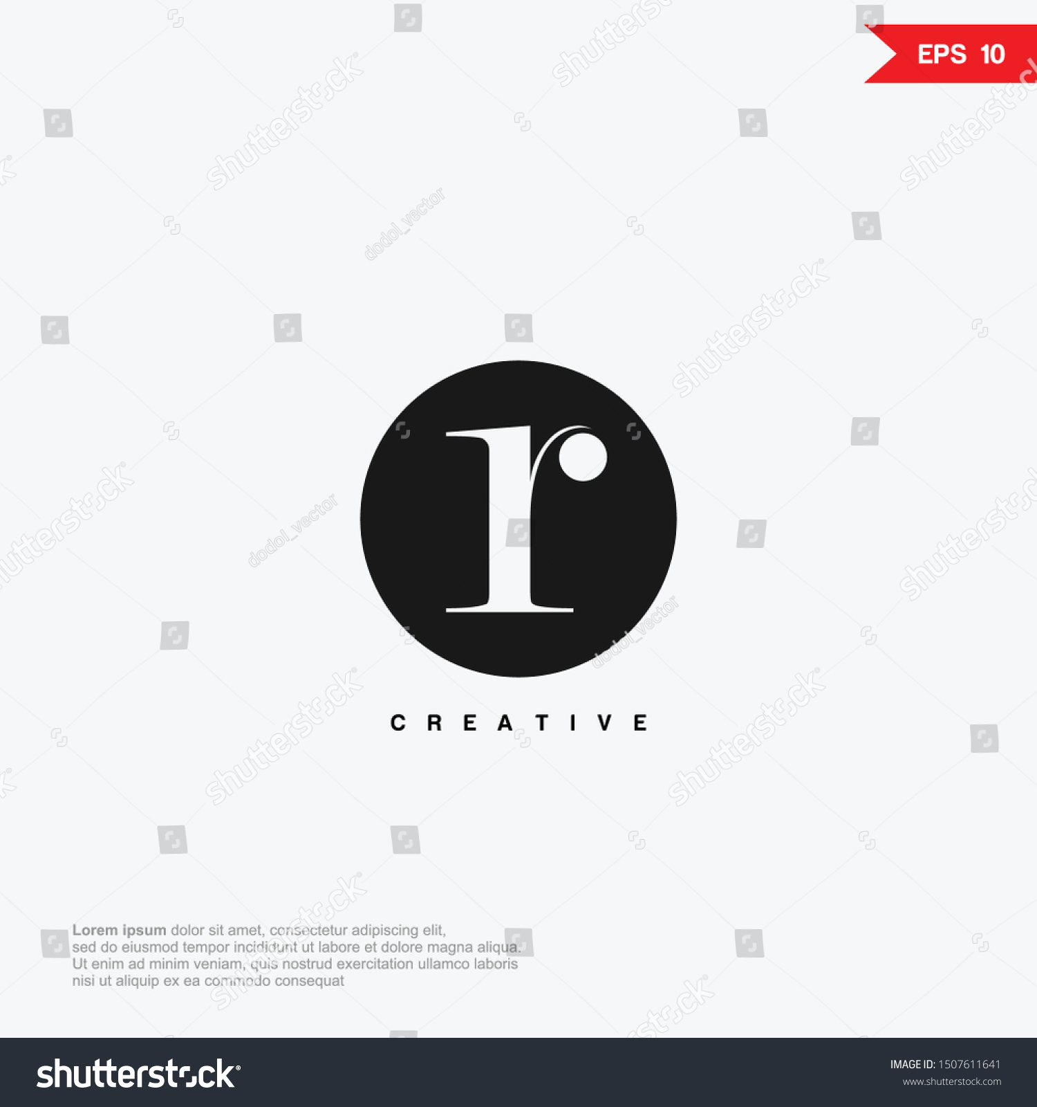Letter R Negative Space Logo Icon Stock Vector (Royalty Free) 1507611641