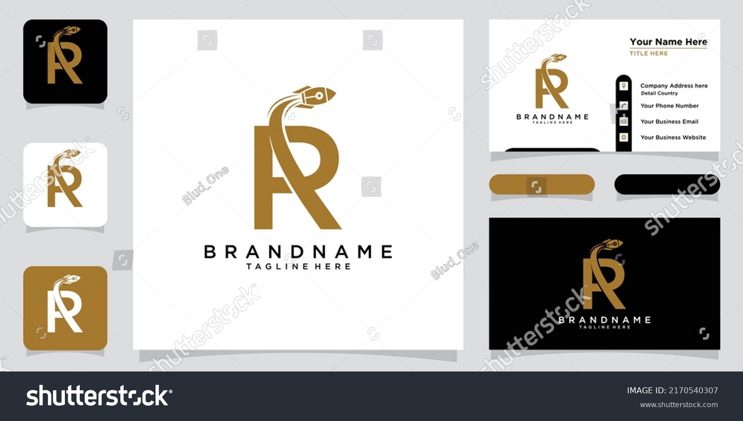 Letter R Rocket Logo Icon Vector Stock Vector (Royalty Free) 2170540307 ...