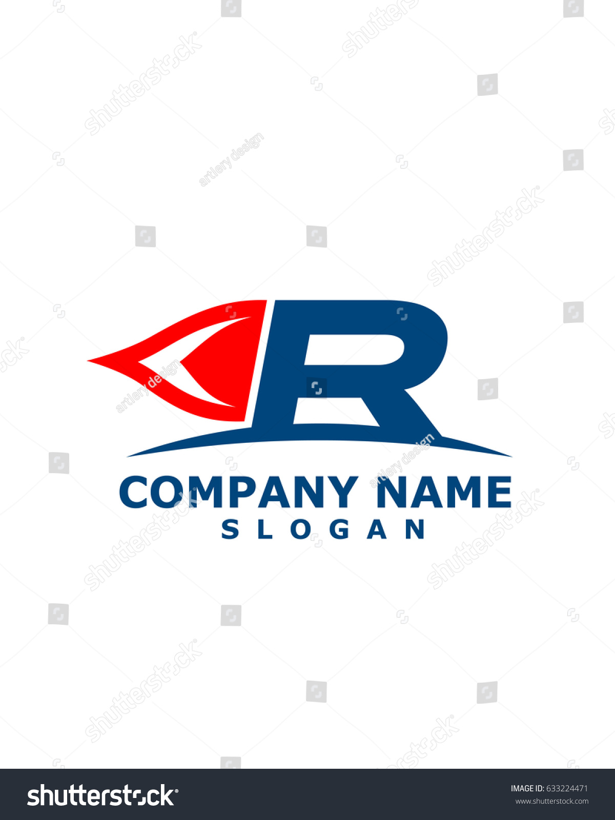 Letter R Rocket Logo Vector 2: vector de stock (libre de regalías ...