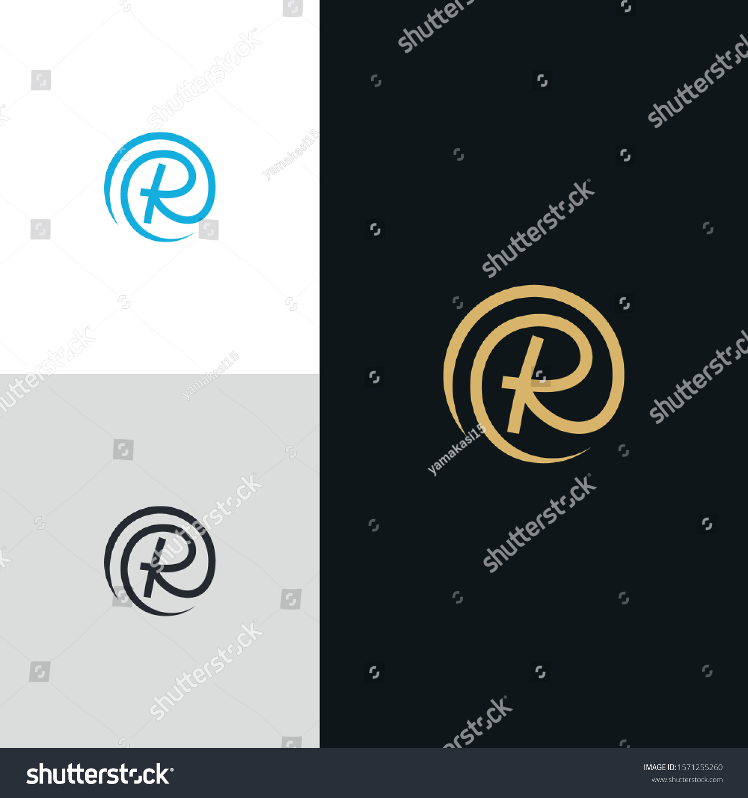 Letter R Script Vector Illustration Eps Stock Vector (Royalty Free ...