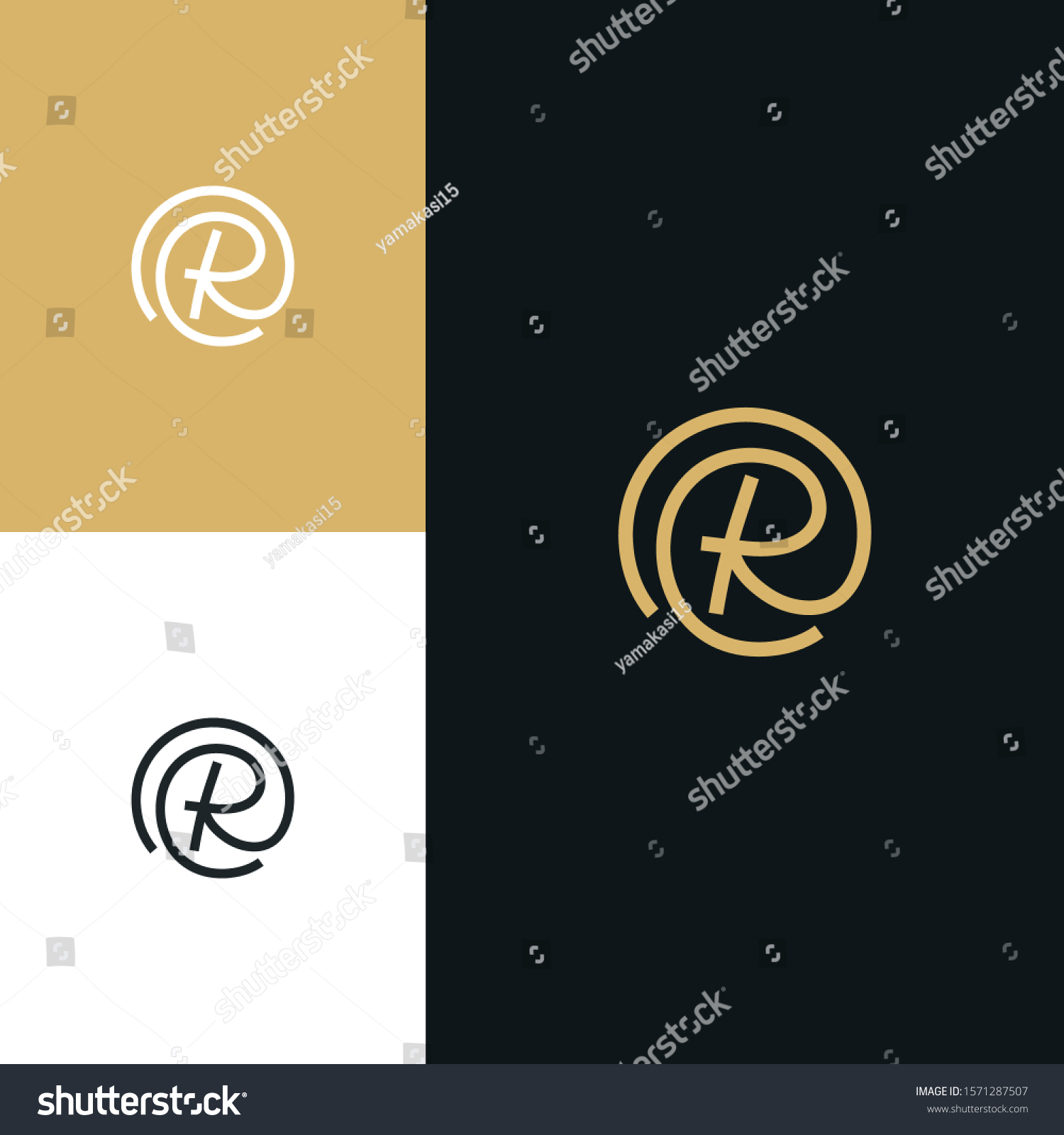 Letter R Script Vector Illustration Eps Stock Vector (Royalty Free ...