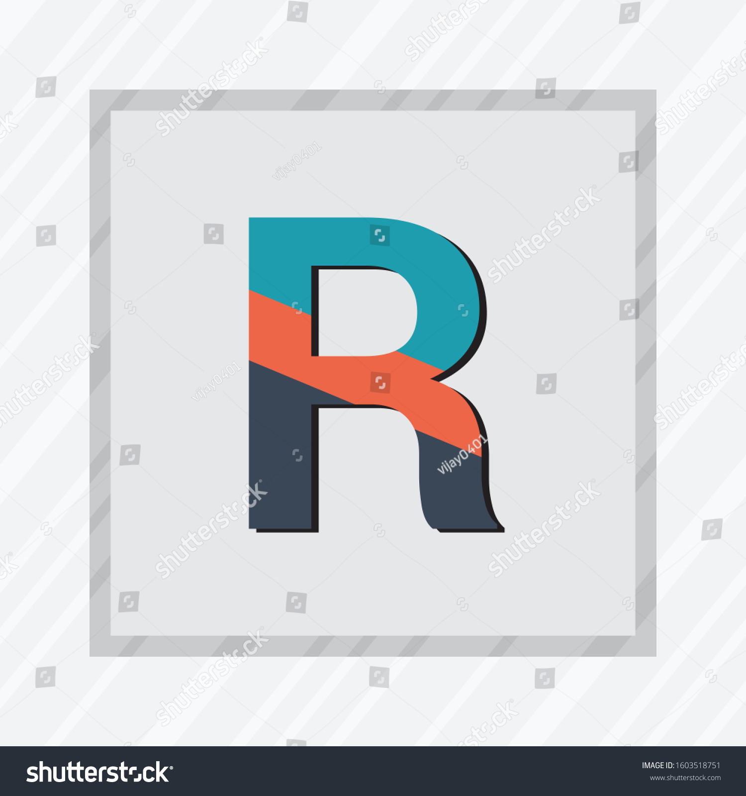 Letter R Symbol Icon Design Template Stock Vector (Royalty Free ...