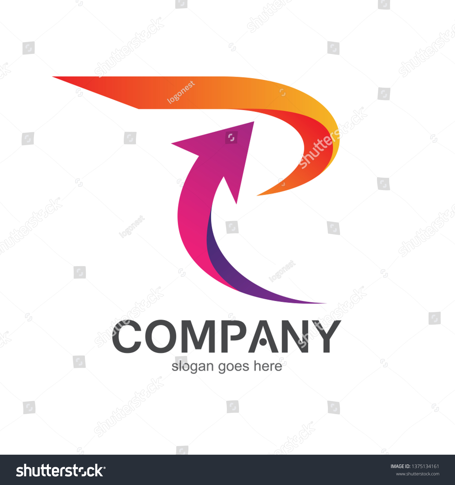 Letter R Arrow Logo Vector Stock Vector (Royalty Free) 1375134161 ...