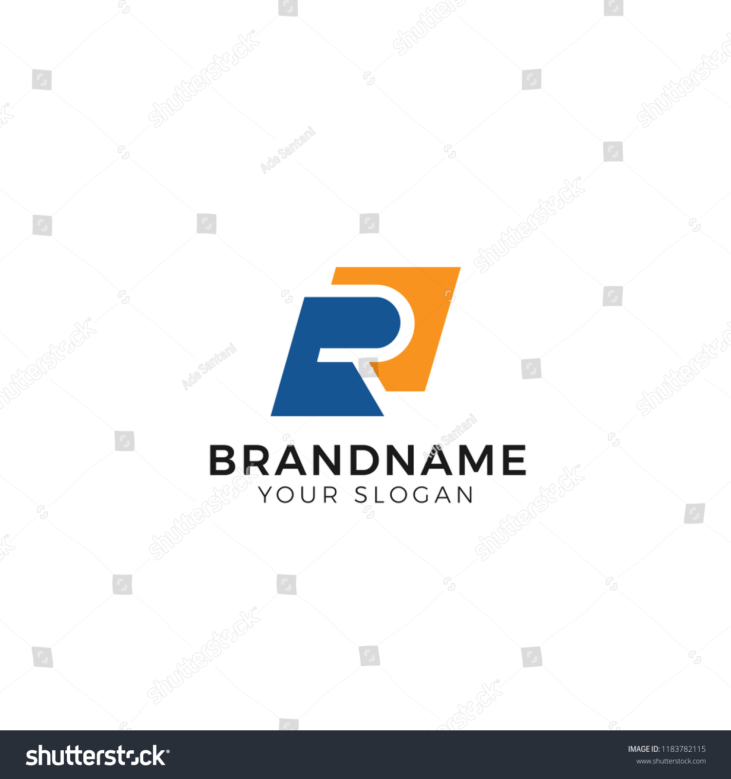 Letter R Shape Logo Vector Stock Vector (Royalty Free) 1183782115