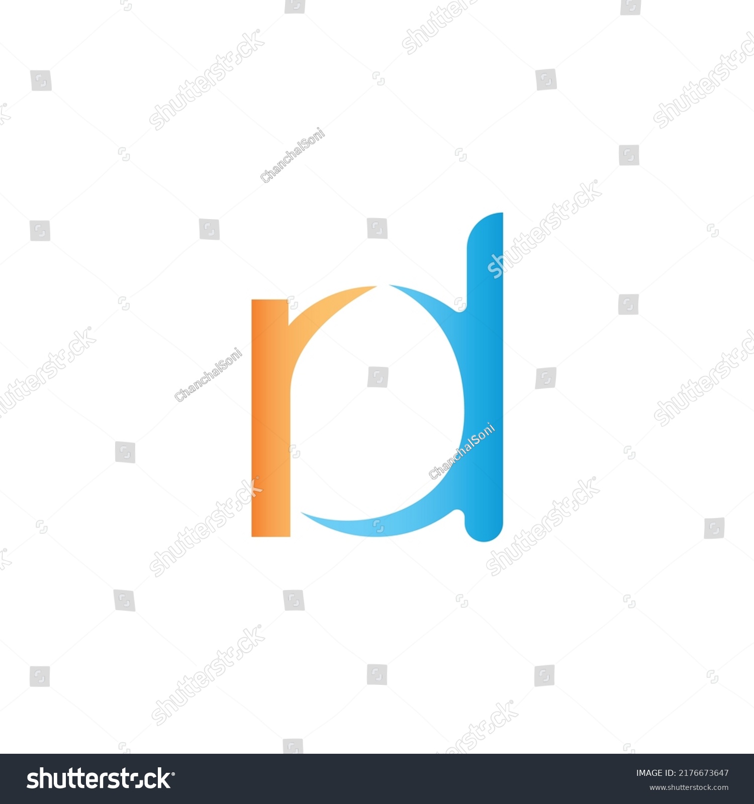 Letter Rd Logo Design Vector Stock Vector (Royalty Free) 2176673647 ...