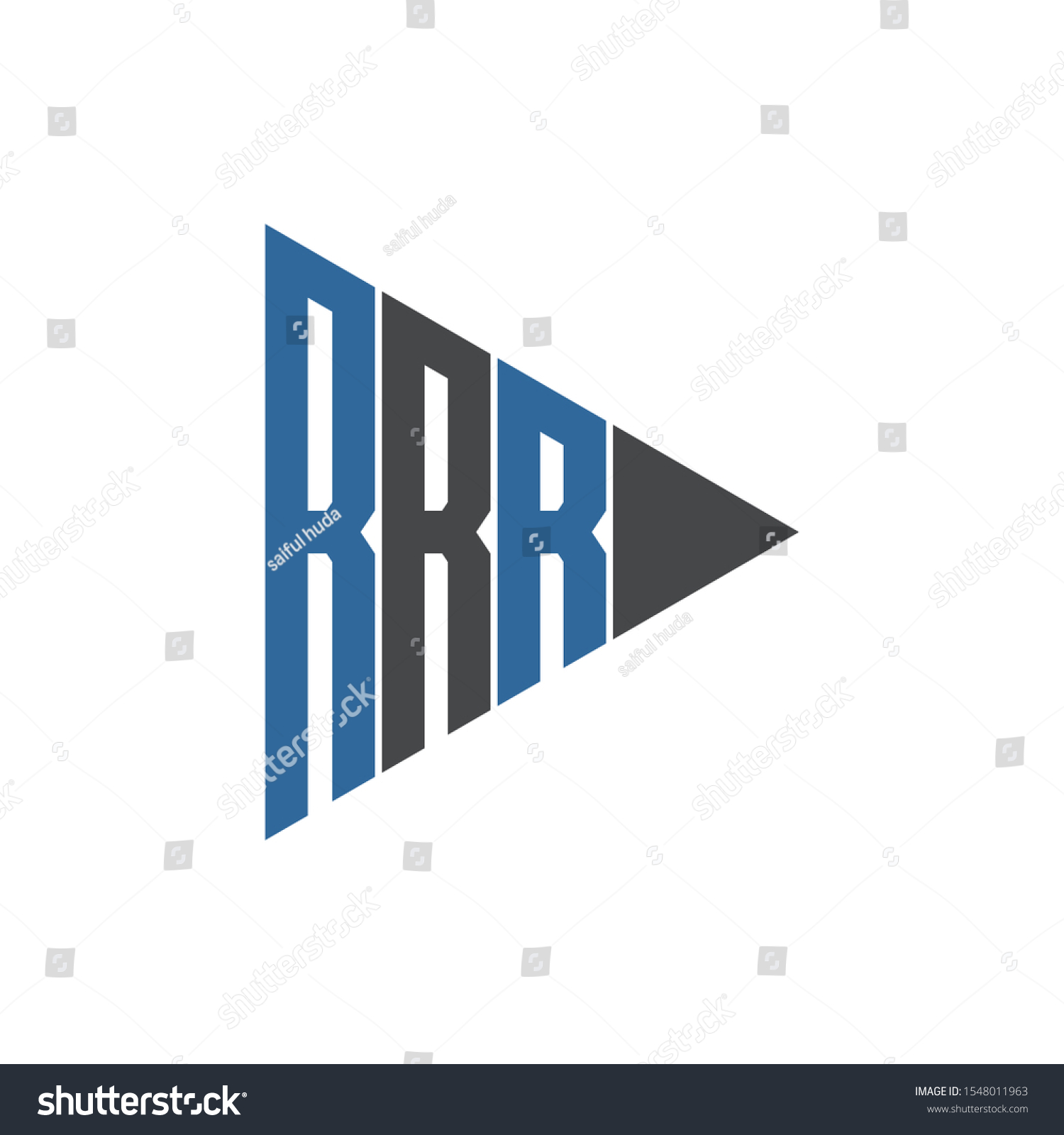 Letter Rrr Simple Triangle Logo Icon Stock Vector (Royalty Free ...