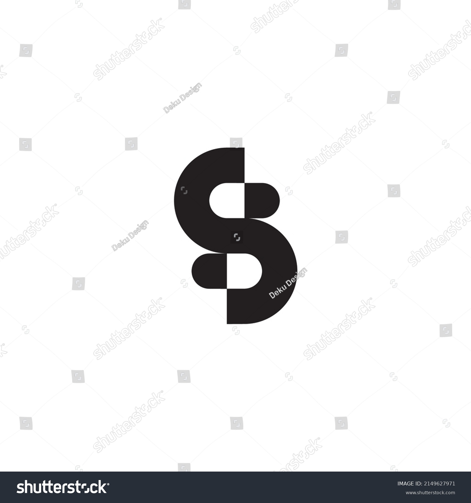Letter S Capsule Simple Symbol Logo Stock Vector (Royalty Free ...