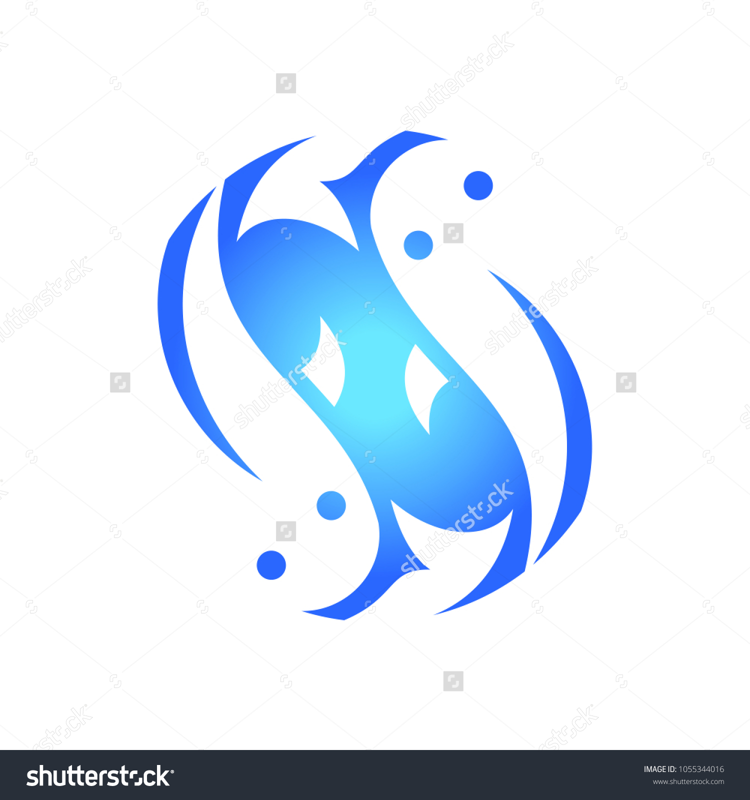Letter S Fish Logo Template Stock Vector (Royalty Free) 1055344016 ...