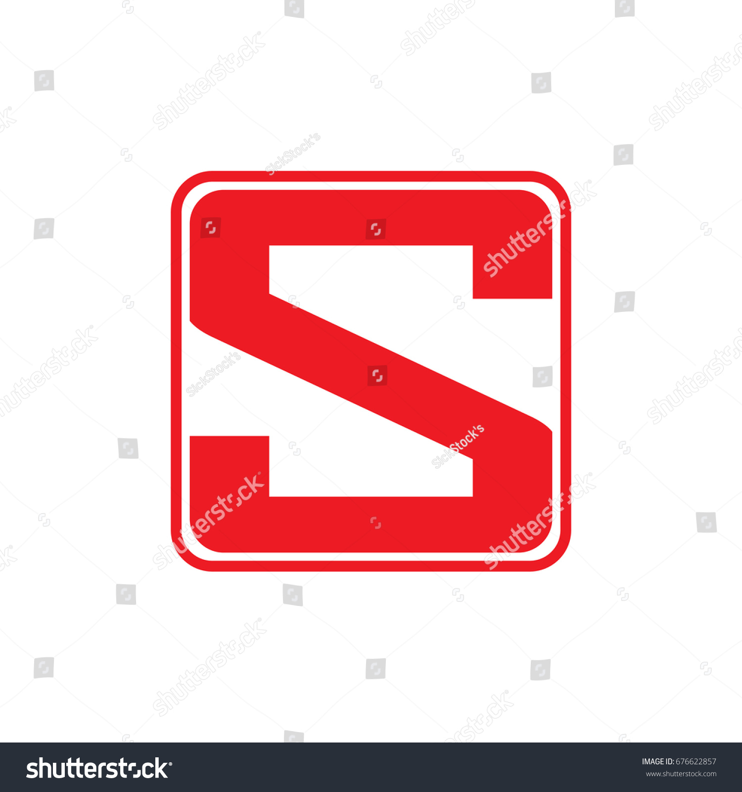 Letter S Square Shape Logo Vector Stock Vector (Royalty Free) 676622857 ...