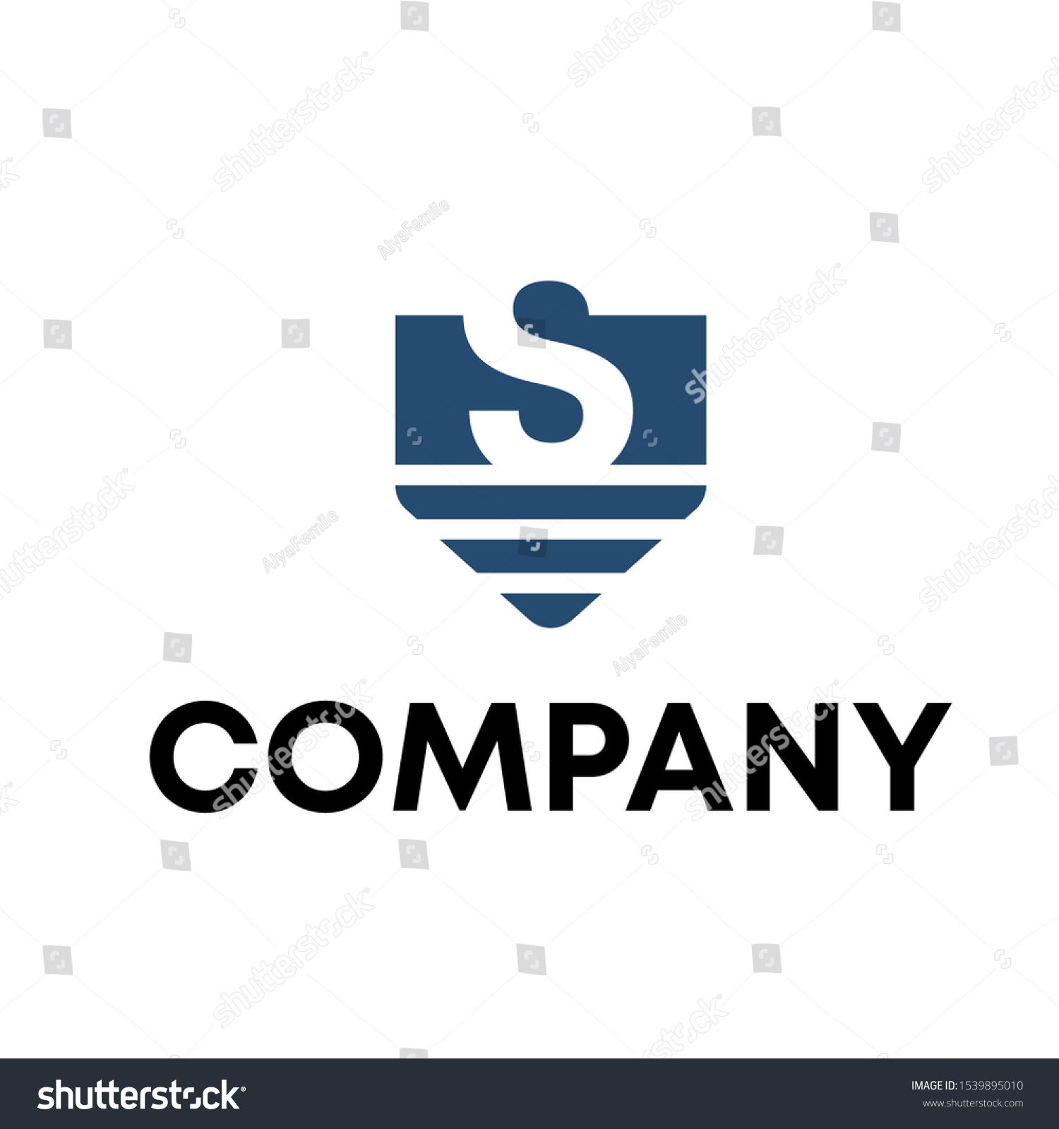 Letter S Initial Shape Vector Logo Stock Vector (Royalty Free) 1539895010