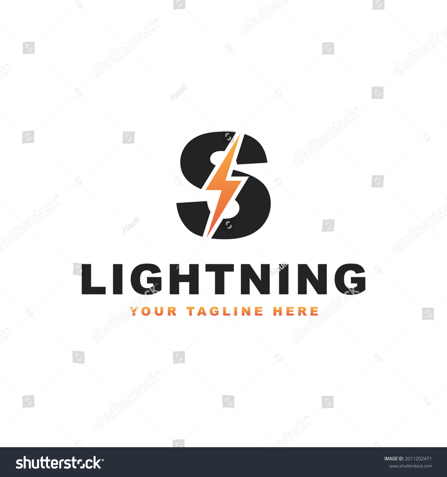 Letter S Lightning Logo Design Template Stock Vector (Royalty Free ...