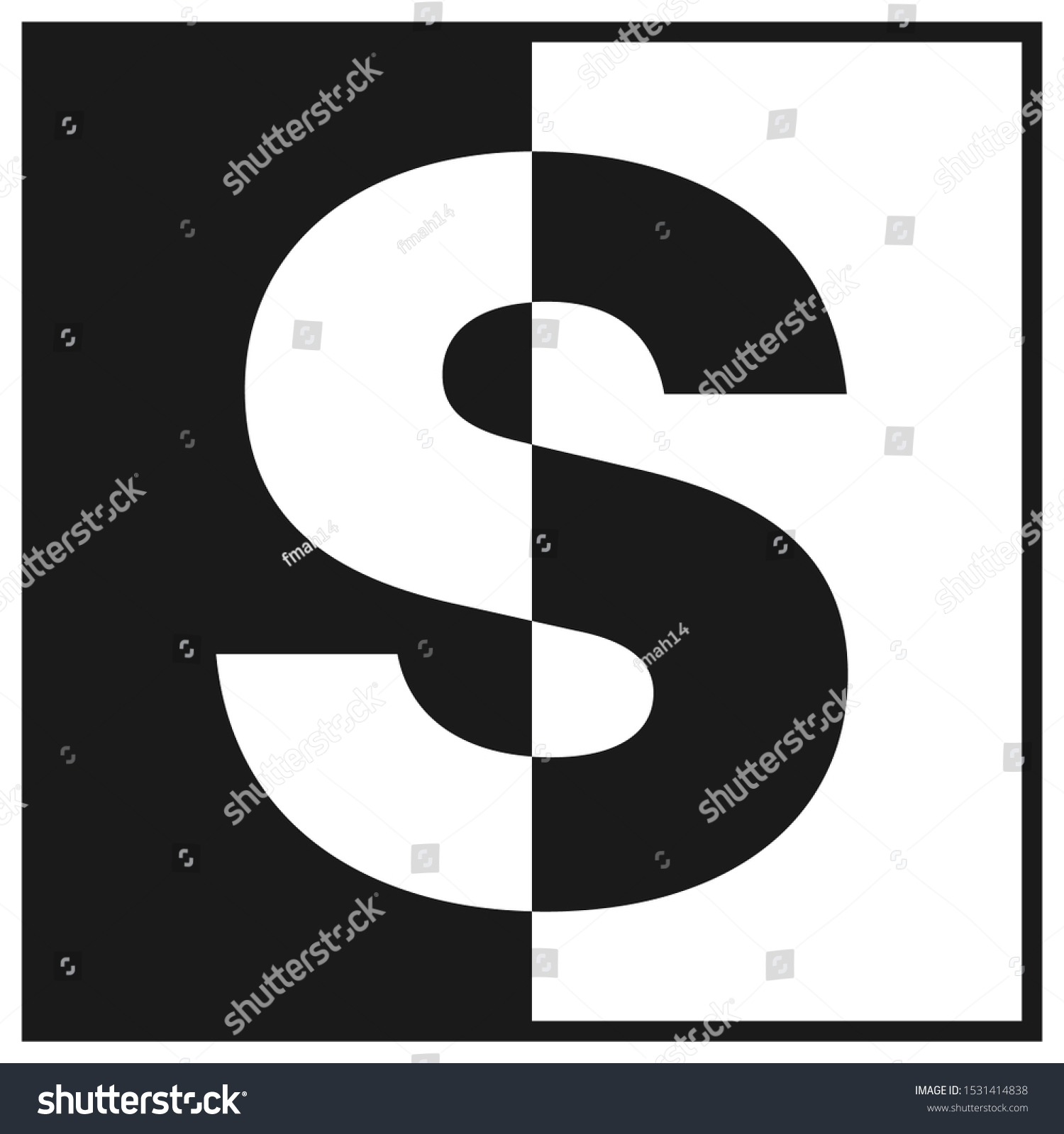 Letter S Logo Square Model Stock Vector (Royalty Free) 1531414838 ...