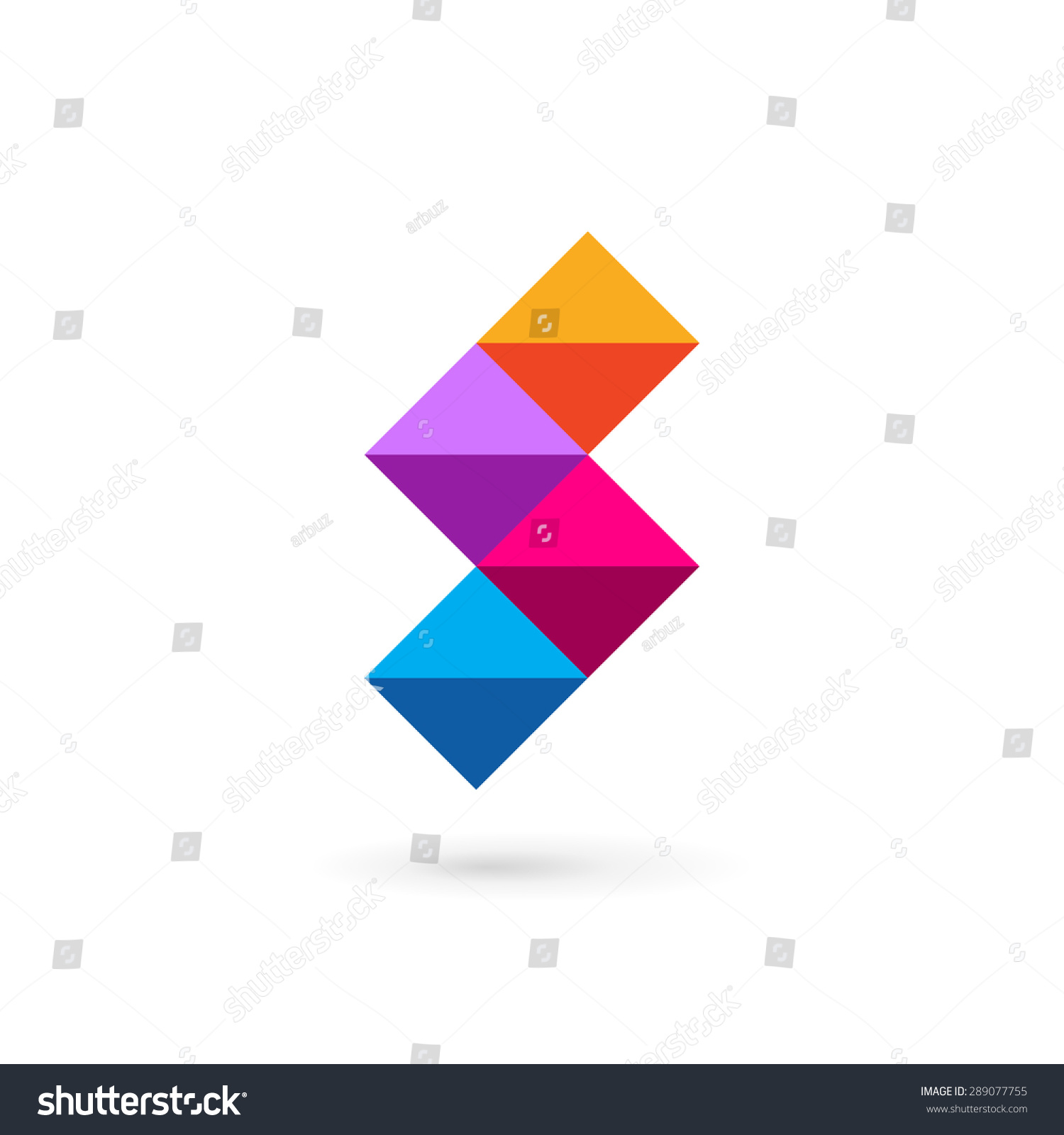 Letter S Mosaic Logo Icon Design Stock Vector (Royalty Free) 289077755 ...