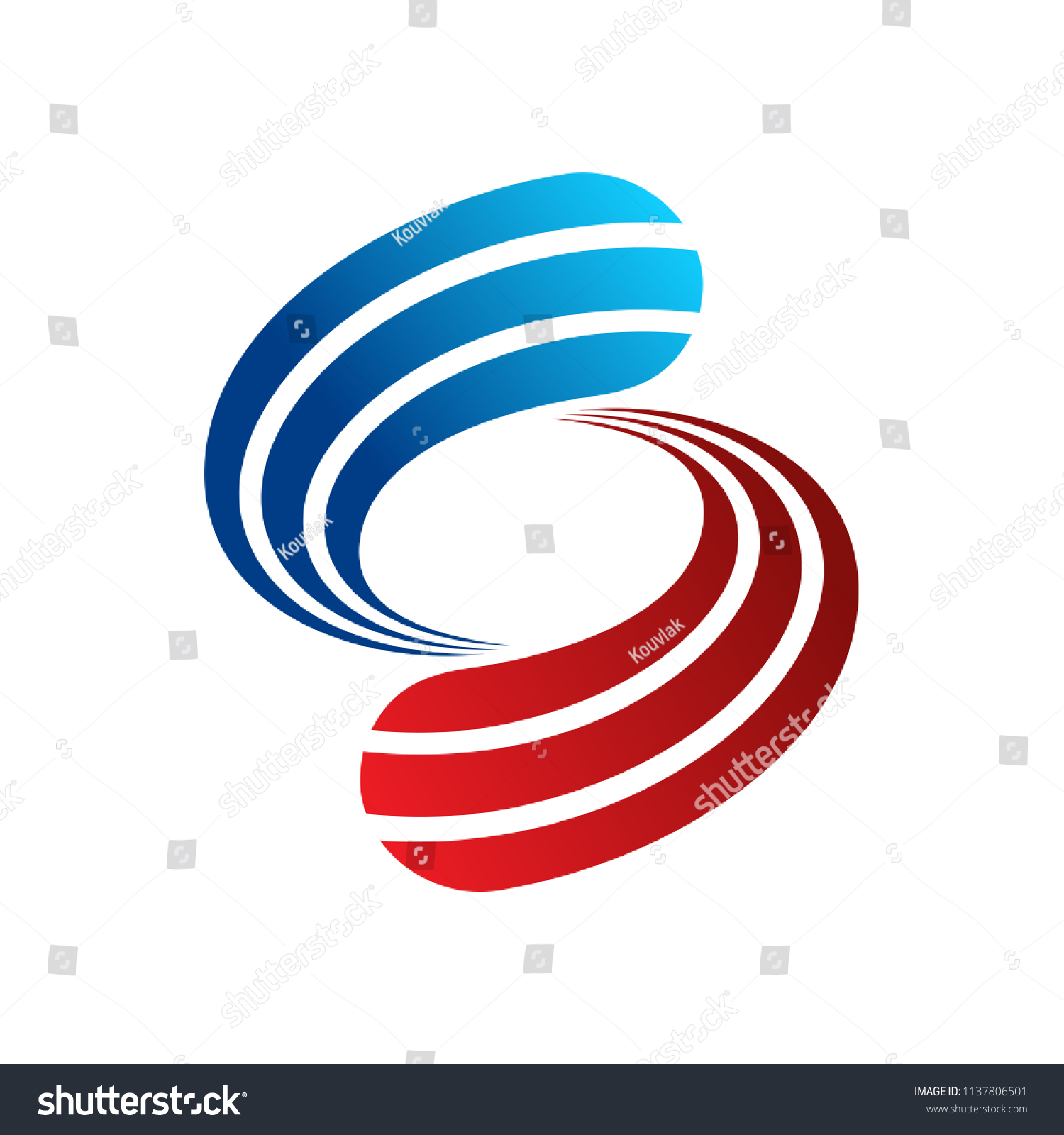 Letter S Network Logo Stock Vector (Royalty Free) 1137806501