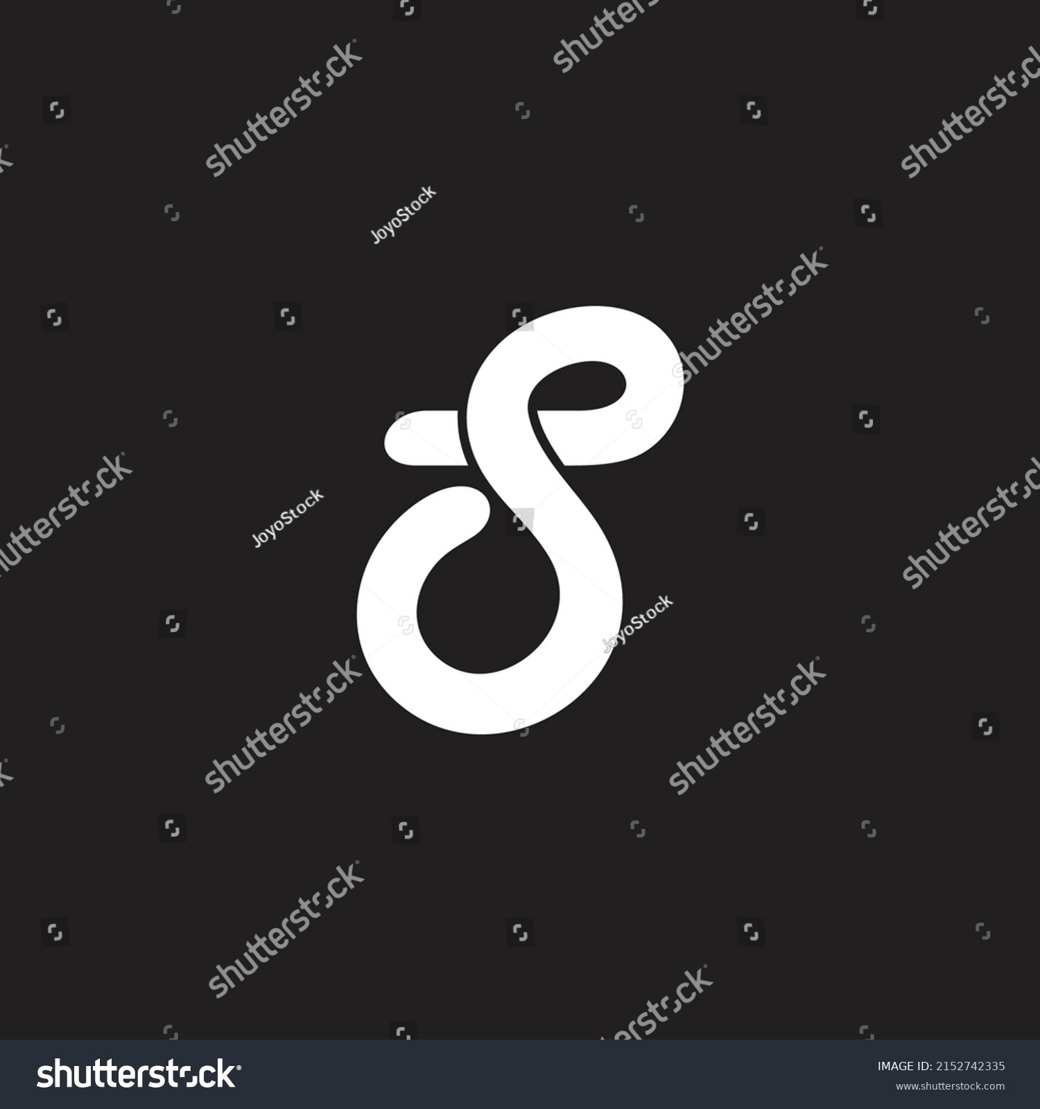 Letter S Overlapping Line Simple Flat Stock Vector (Royalty Free ...