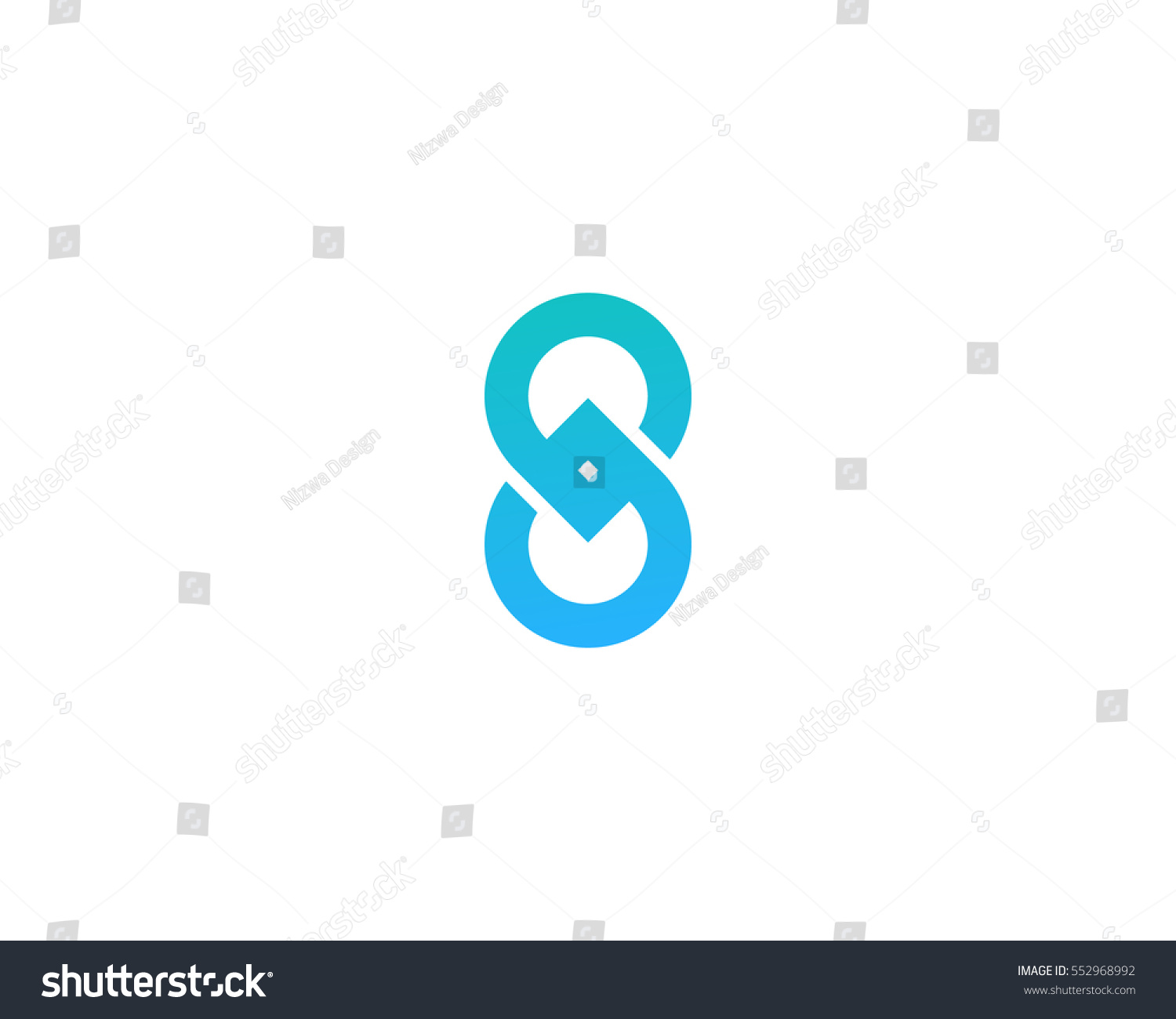 Letter S Pin Link Logo Design Stock Vector (Royalty Free) 552968992