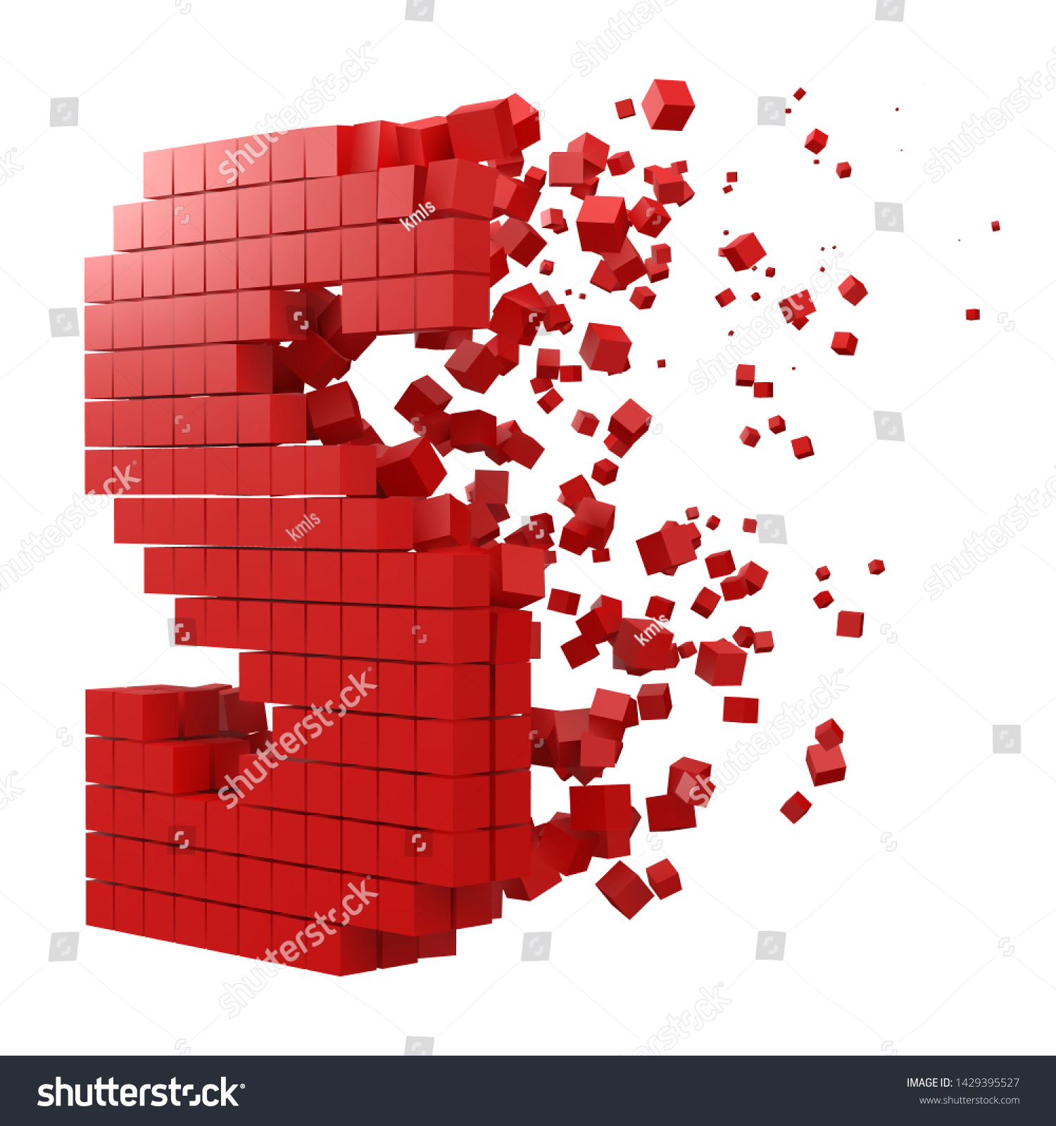 Letter S Shaped Data Block Version Stock Vector (Royalty Free ...