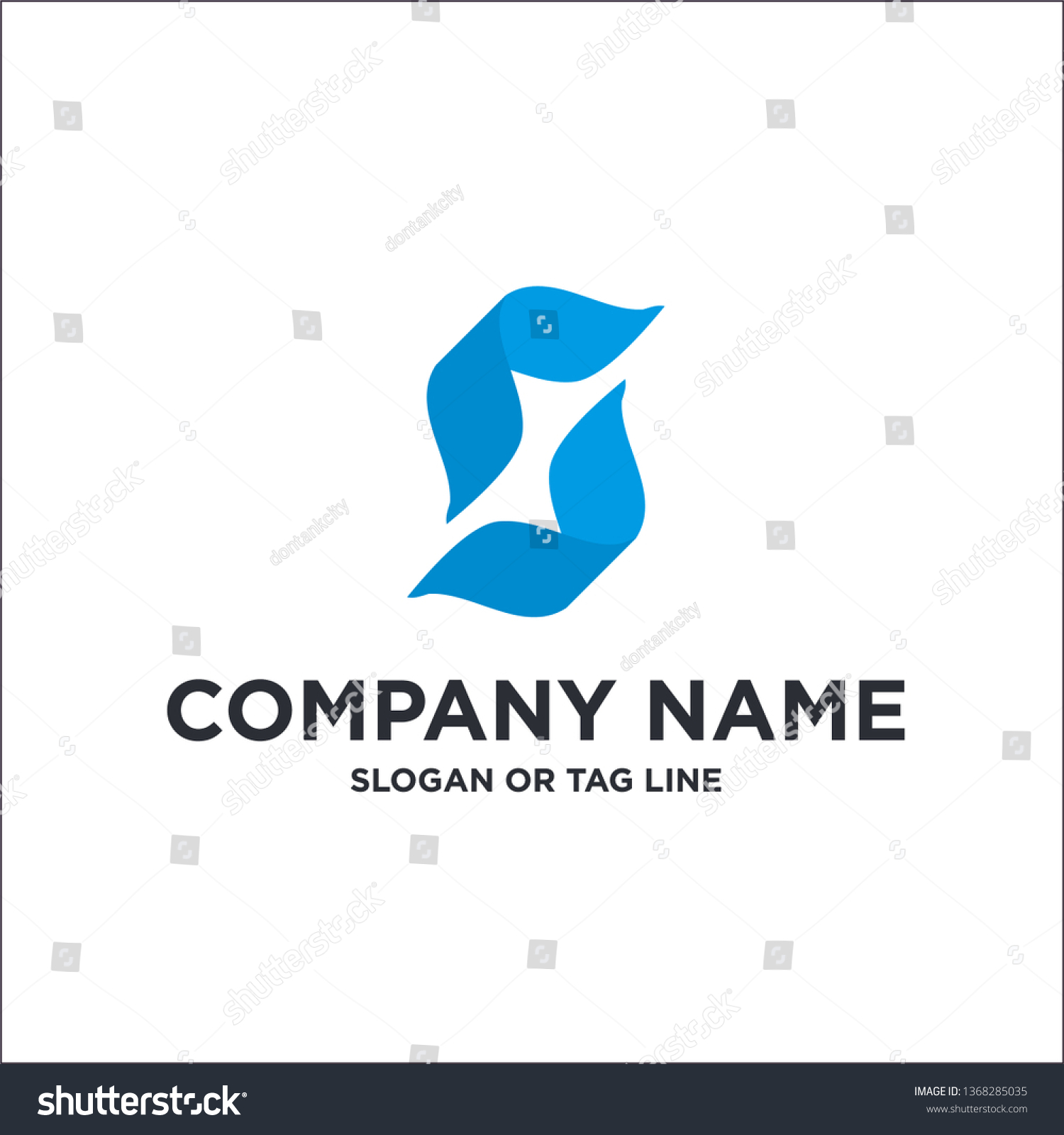 Letter S Simple Logo Icon Stock Vector (Royalty Free) 1368285035 ...