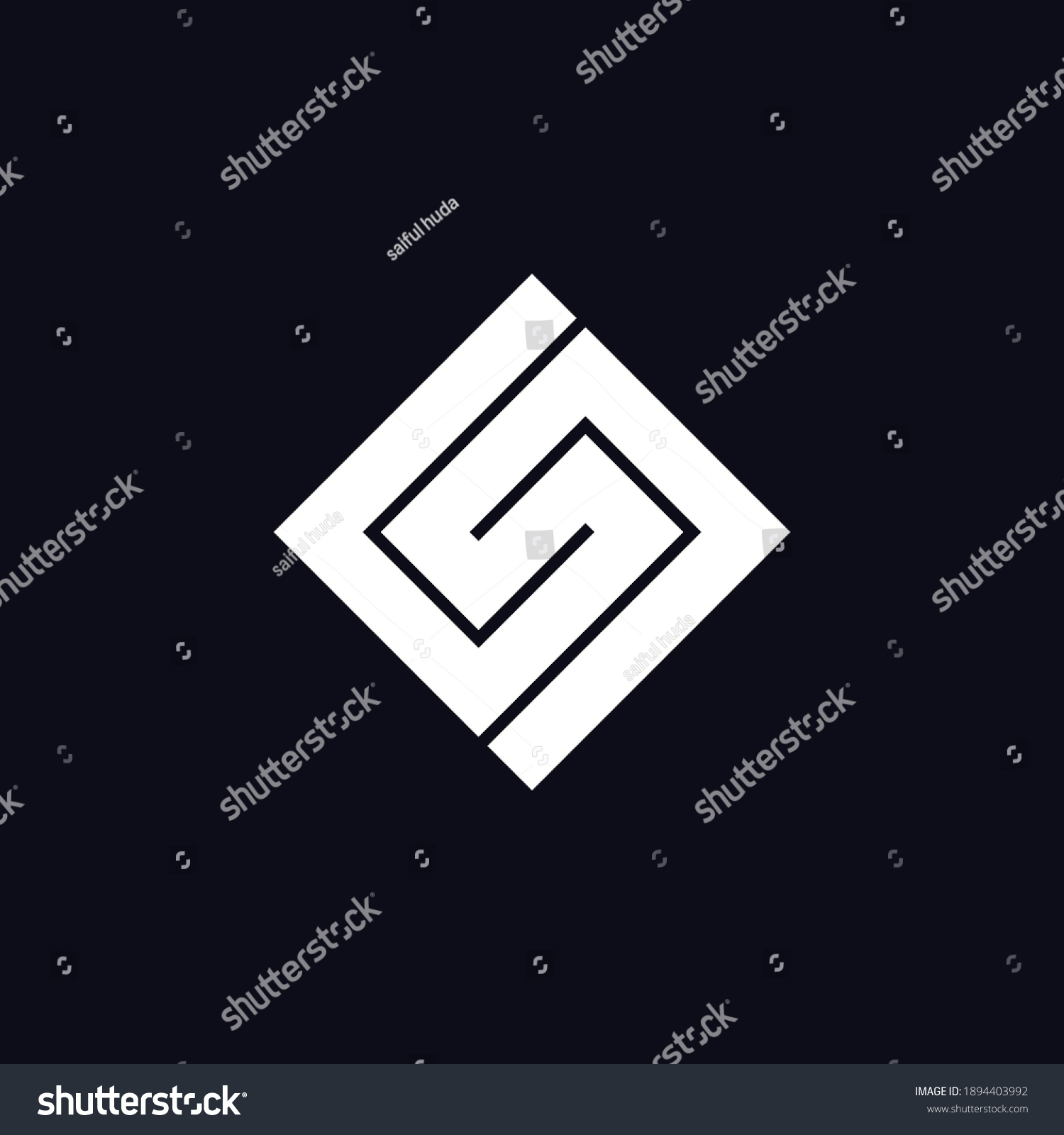 Letter S Square Logo Design Vector Stock Vector (Royalty Free) 1894403992