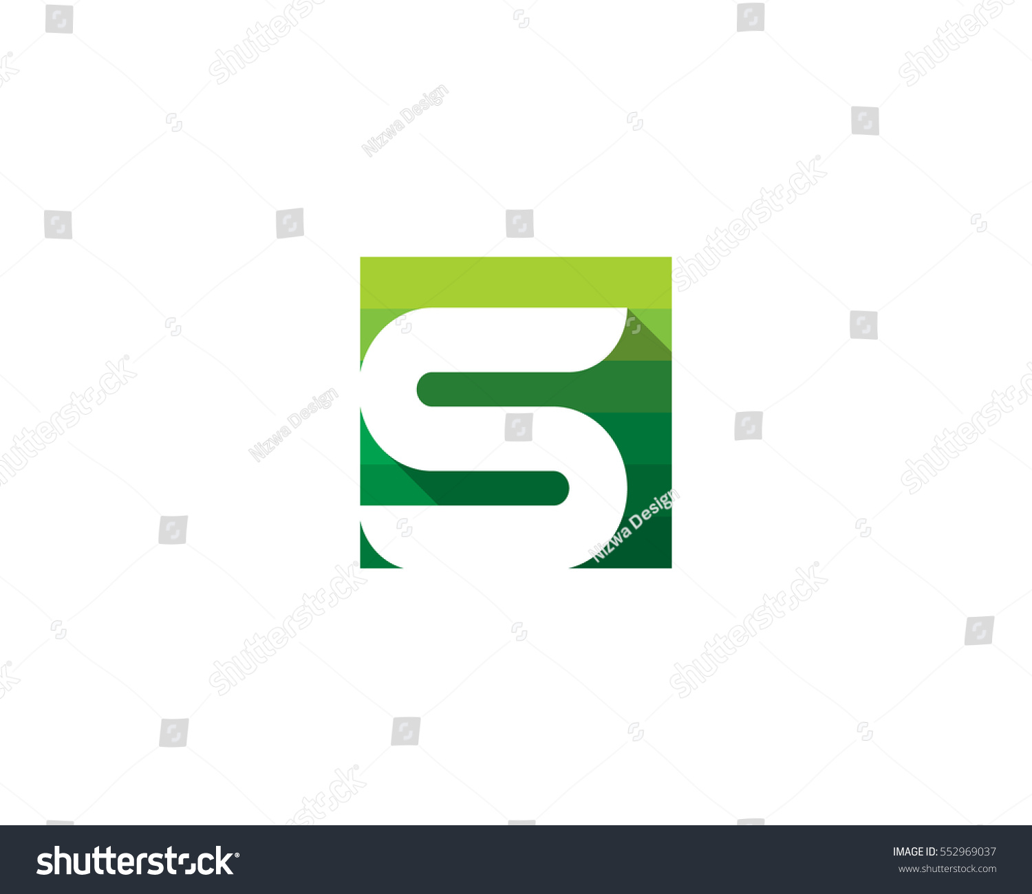 Letter S Square Shadow Logo Design: vector de stock (libre de regalías ...