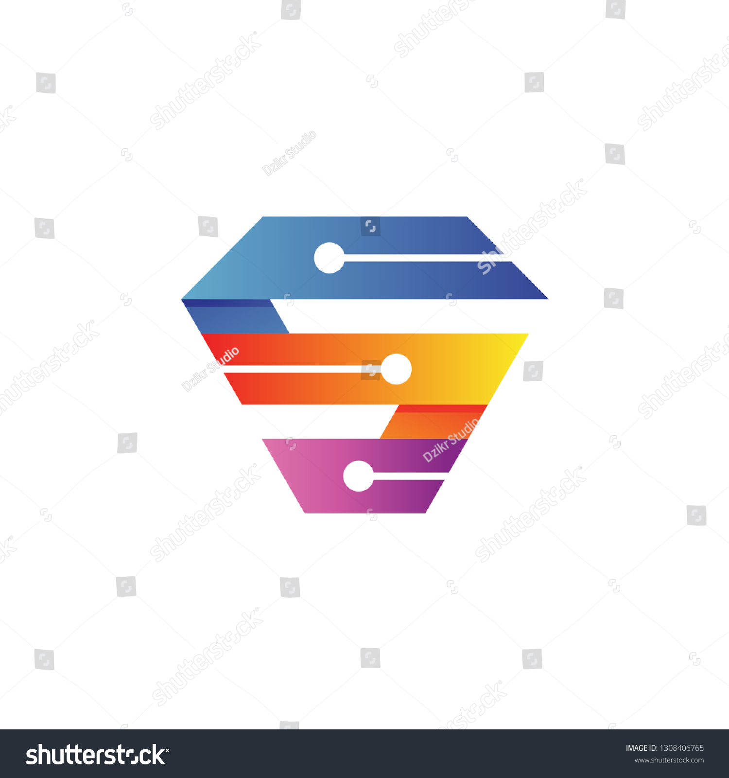 Letter S Tech Logo Vector Stock Vector (Royalty Free) 1308406765 ...