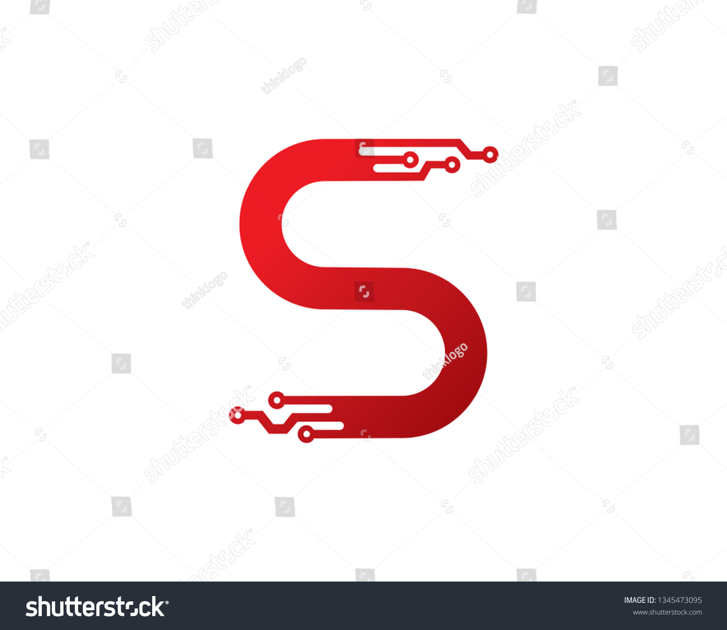 Letter S Technology Logo Template Icon Stock Vector (Royalty Free ...