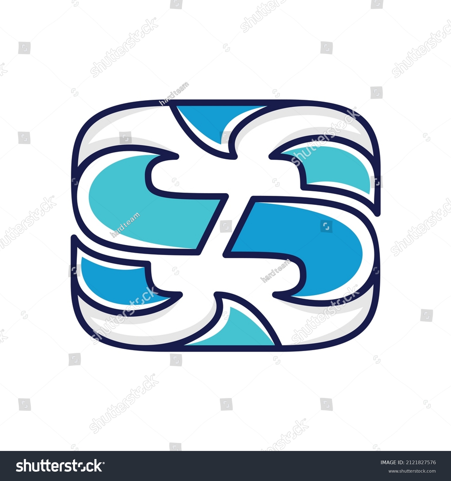 Letter S Waves Creative Logo Design Stock Vector (Royalty Free ...