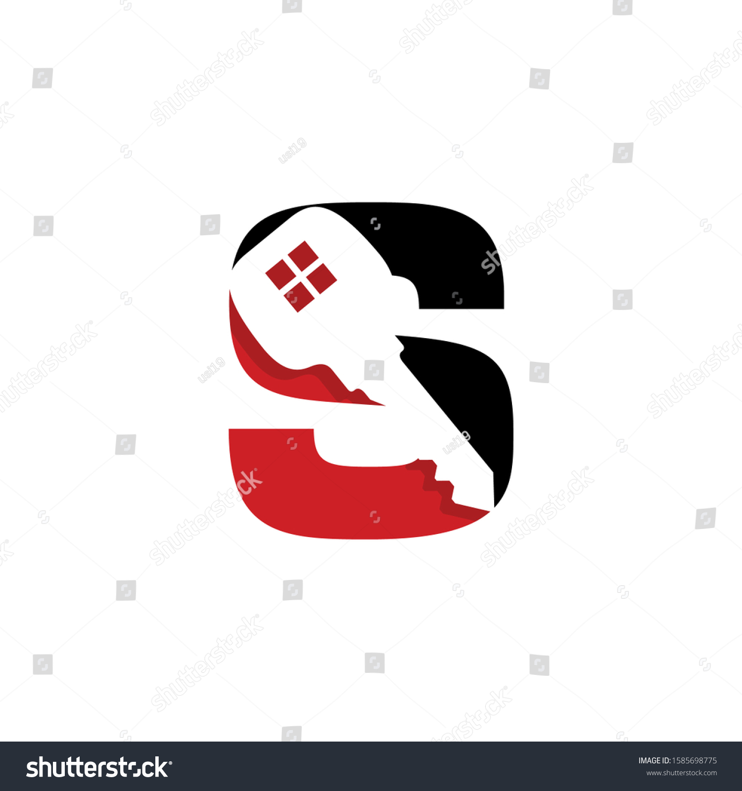 Letter S Key Logo Vector 001 Stock Vector (Royalty Free) 1585698775 ...