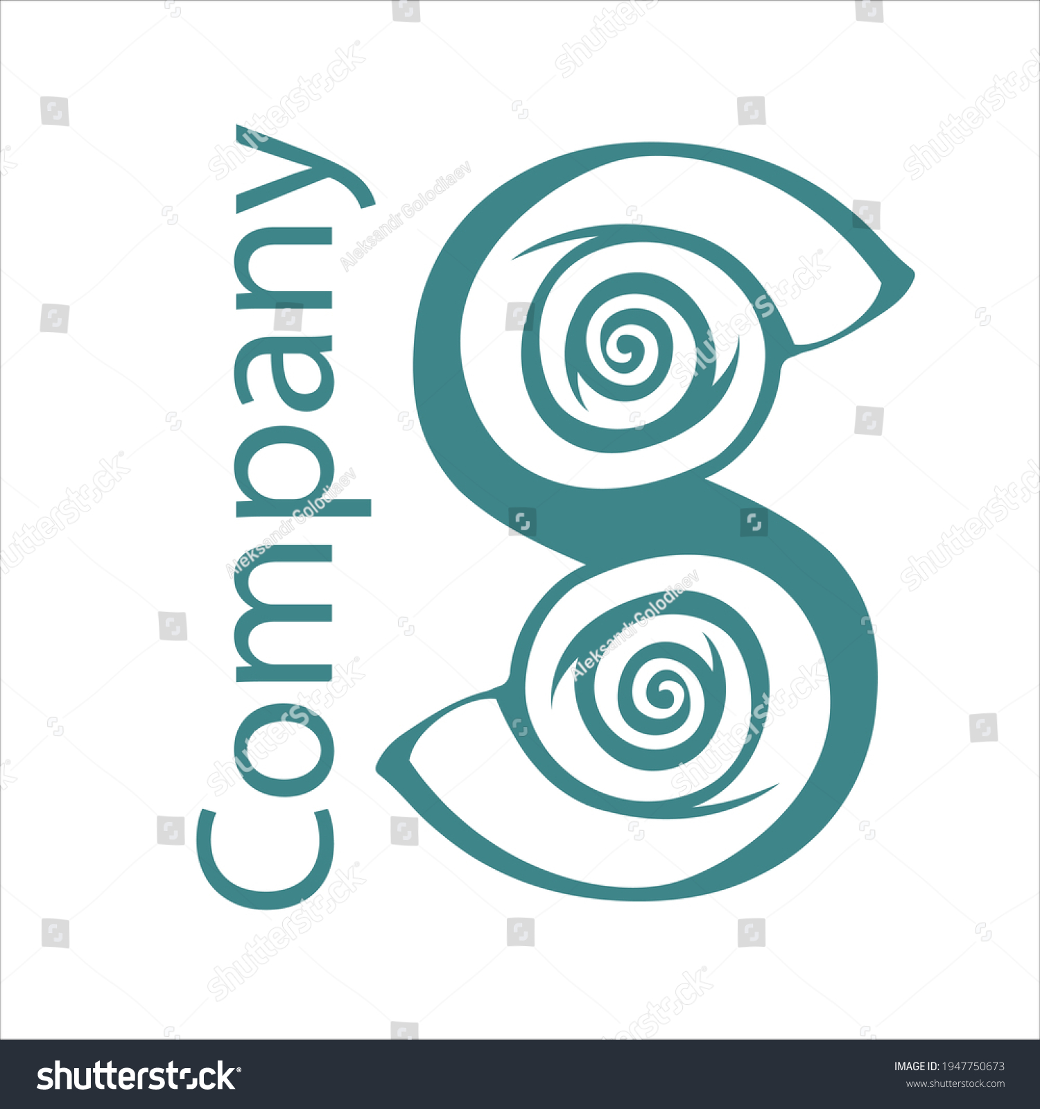 Letter S Shells Inside Logo Stock Vector (Royalty Free) 1947750673 ...