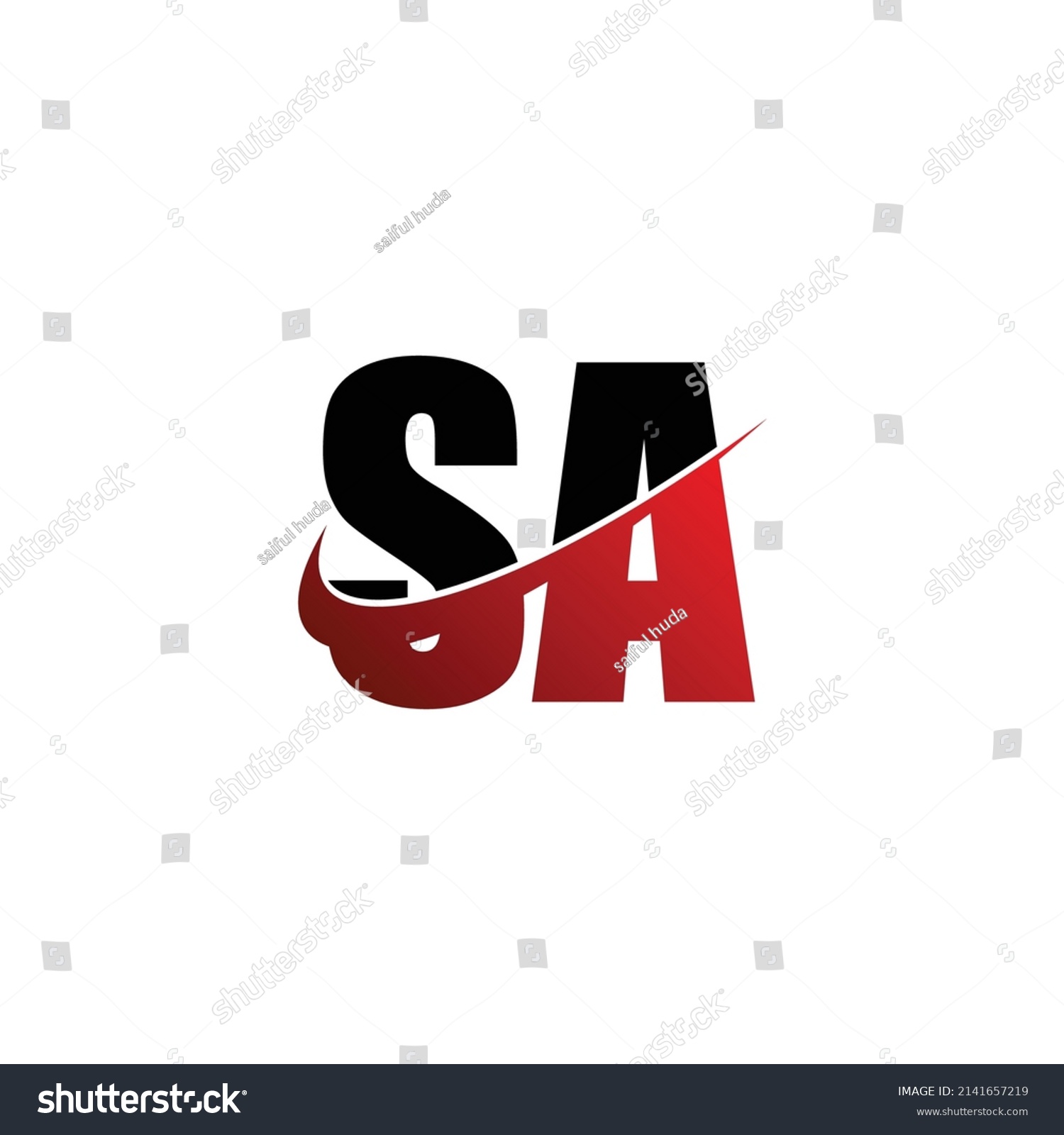 Letter Sa Simple Logo Design Vector Stock Vector (Royalty Free ...