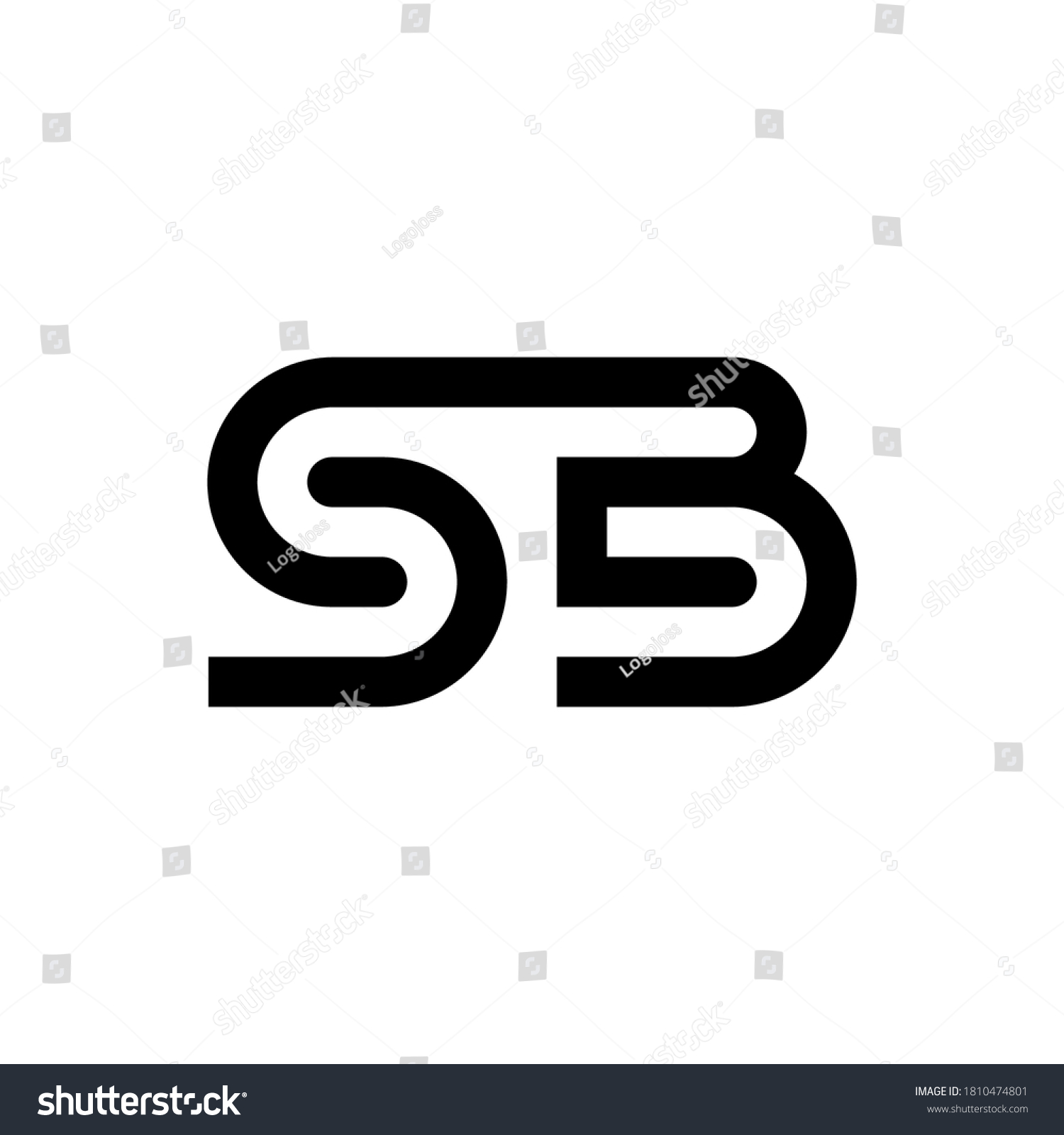 Letter Sb Logo Template Vector Stock Vector (Royalty Free) 1810474801