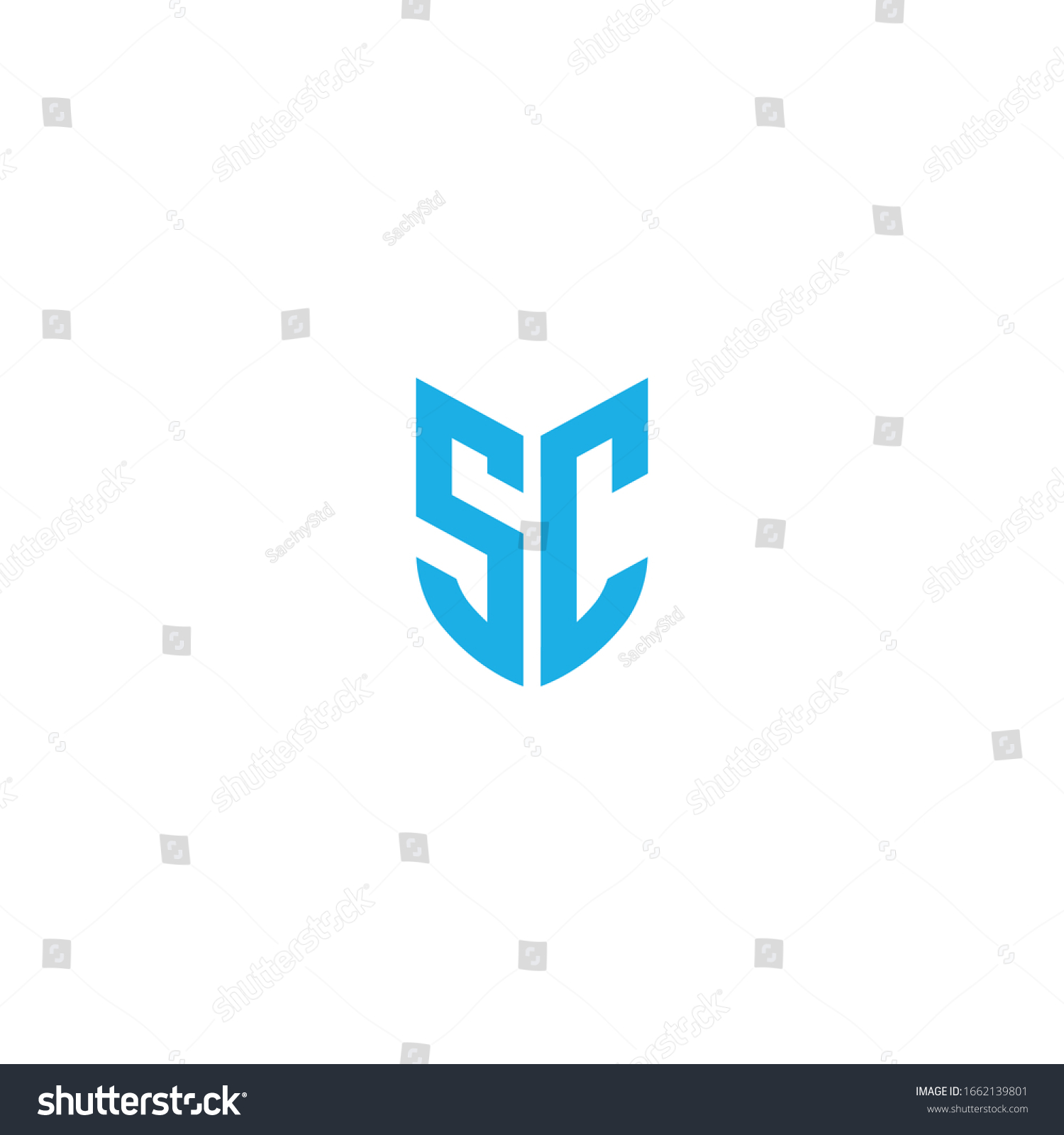Letter Sc Initial Logo Design Template Stock Vector (Royalty Free ...