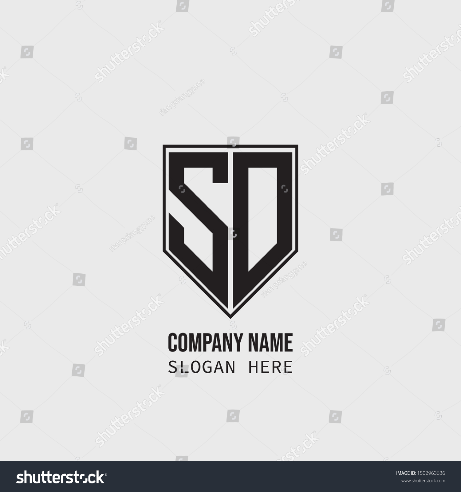 Letter Sd Logo Design Template Stock Vector (Royalty Free) 1502963636 ...
