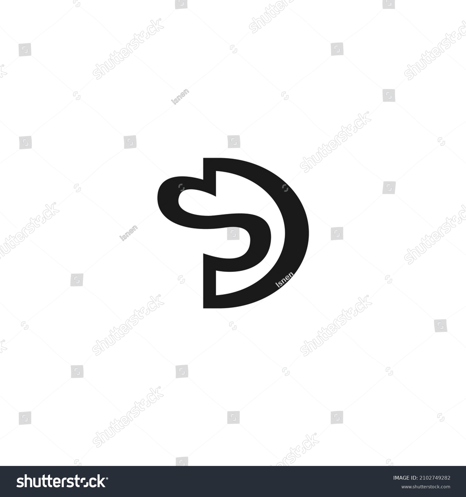Letter Sd Monogram Logo Design Template Stock Vector (Royalty Free ...