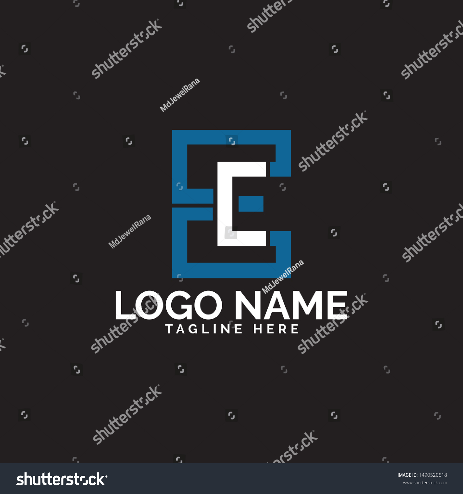 Letter Se Logo Design Vector Stock Vector (Royalty Free) 1490520518 ...
