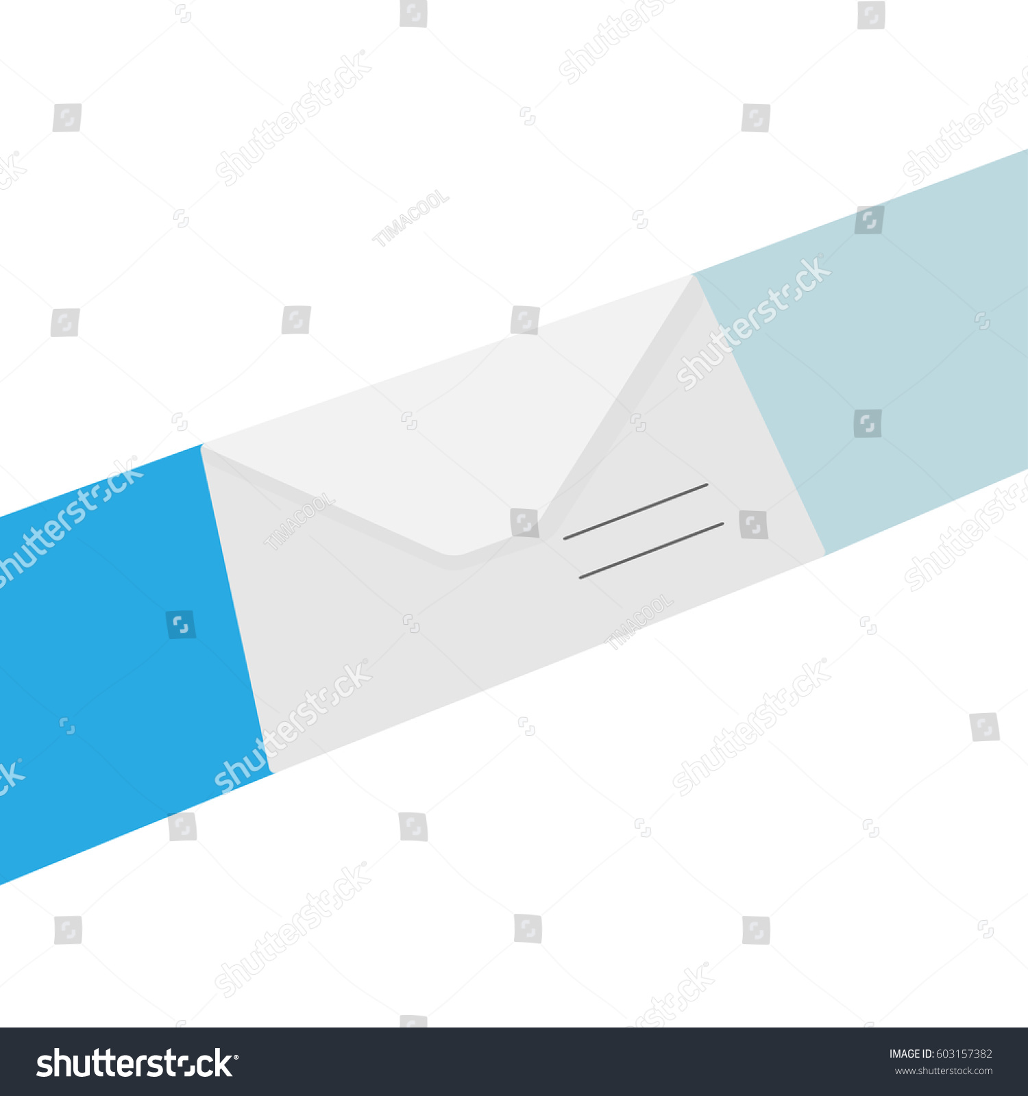 Letter Send Vector Illustration Flat Design Stock Vector (Royalty Free ...