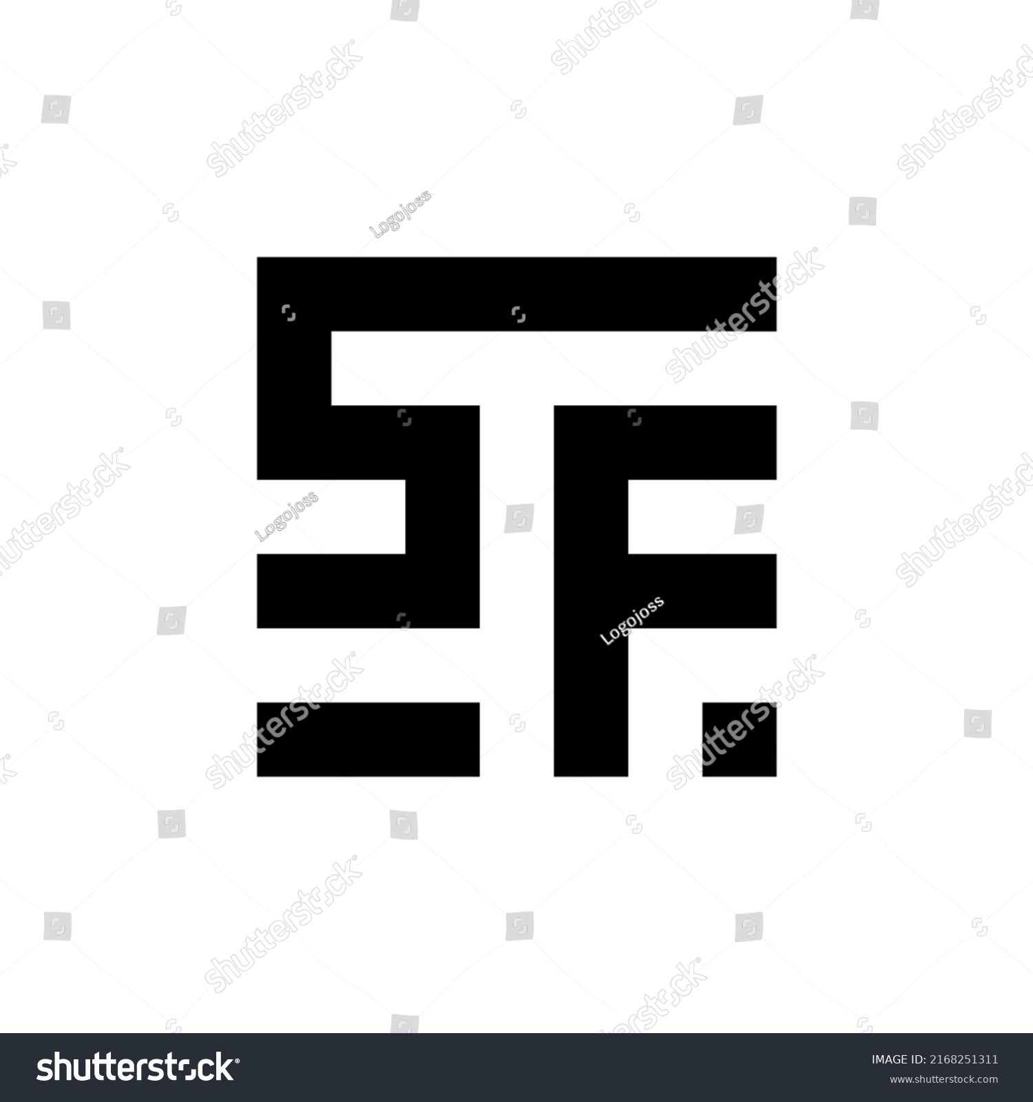 Letter Sf Square Monogram Logo Design Stock Vector (Royalty Free ...
