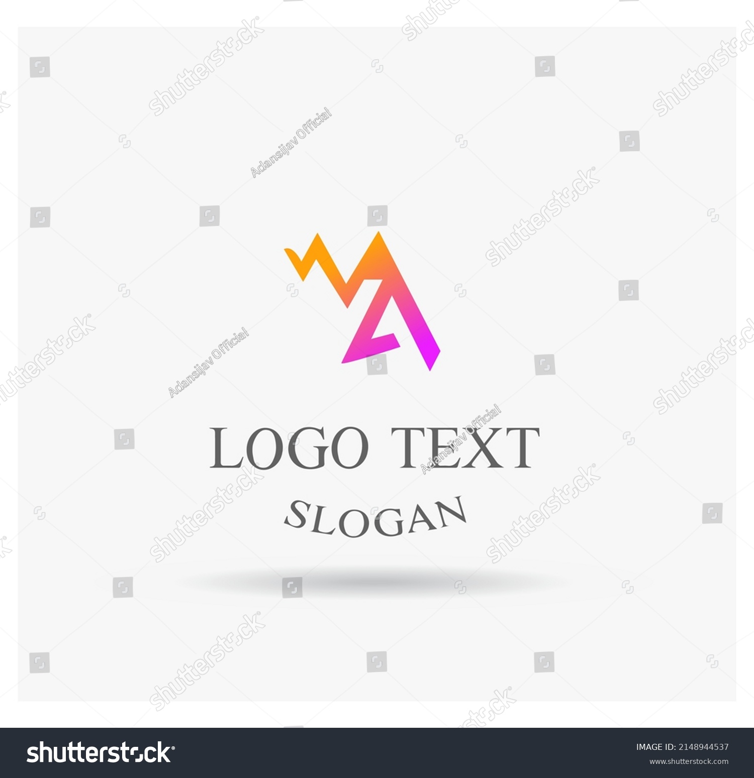 Letter Shape Logo Wa Initial Modern Stock Vector (Royalty Free ...
