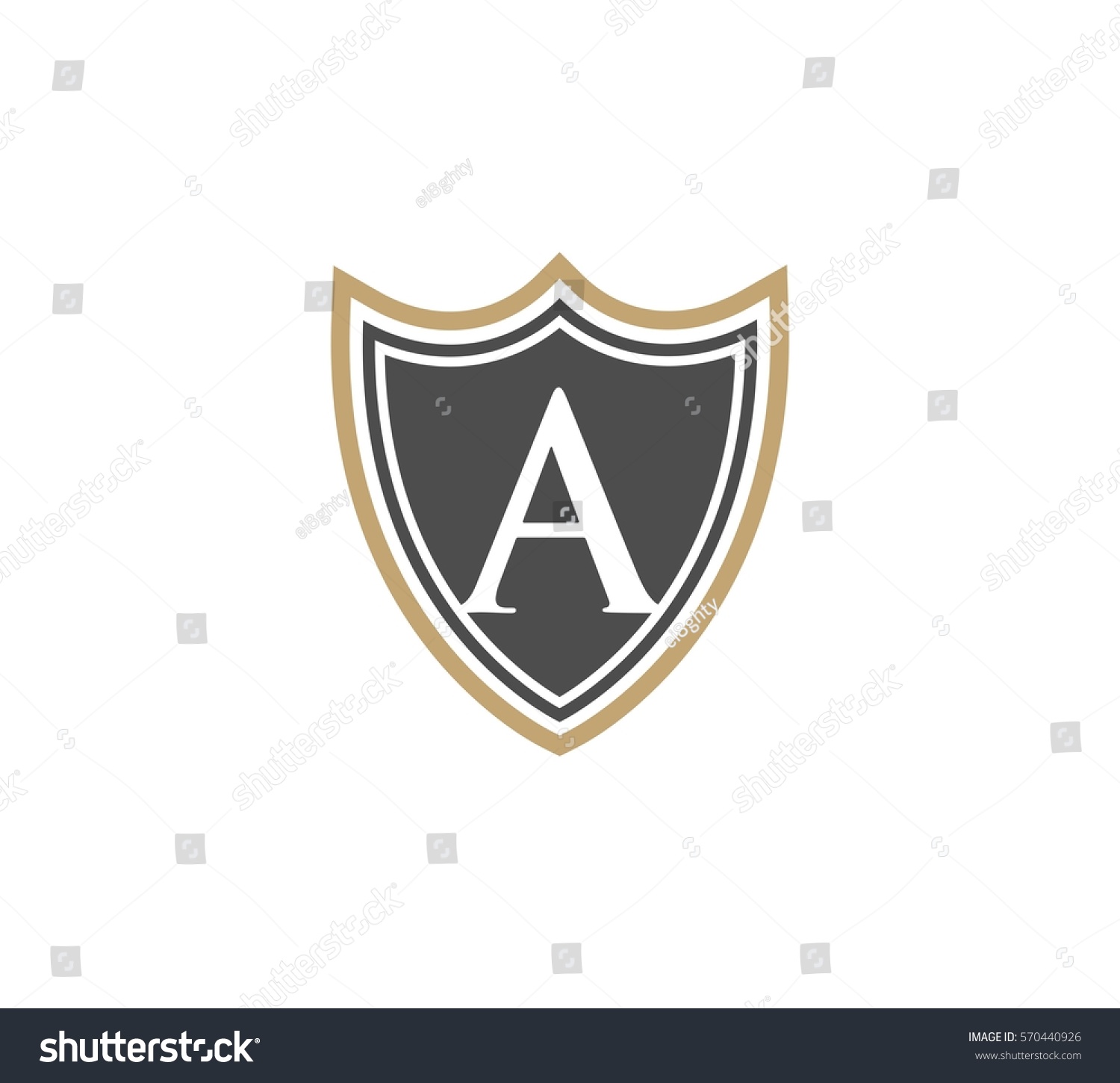 Letter Shield Logo Stock Vector (Royalty Free) 570440926 | Shutterstock
