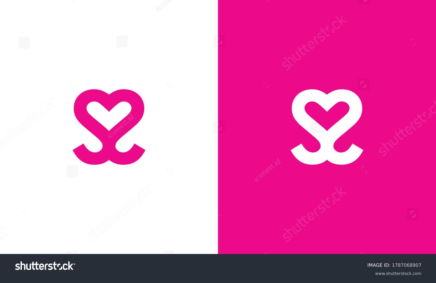 Letter Ss Love Logo Template Vector 库存矢量图（免版税）1787068907 | Shutterstock