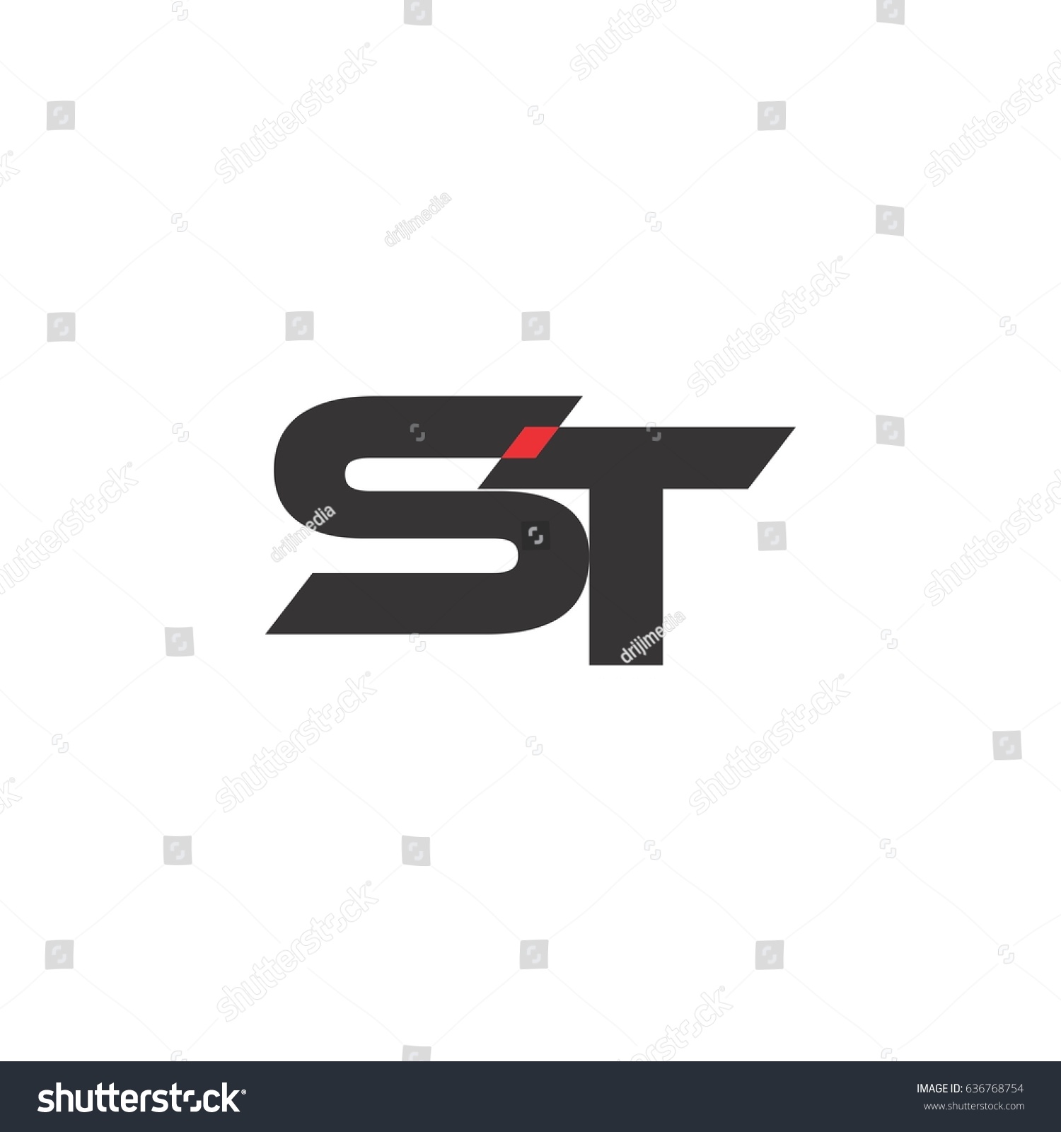 Letter St Logo Design Vector: vector de stock (libre de regalías ...