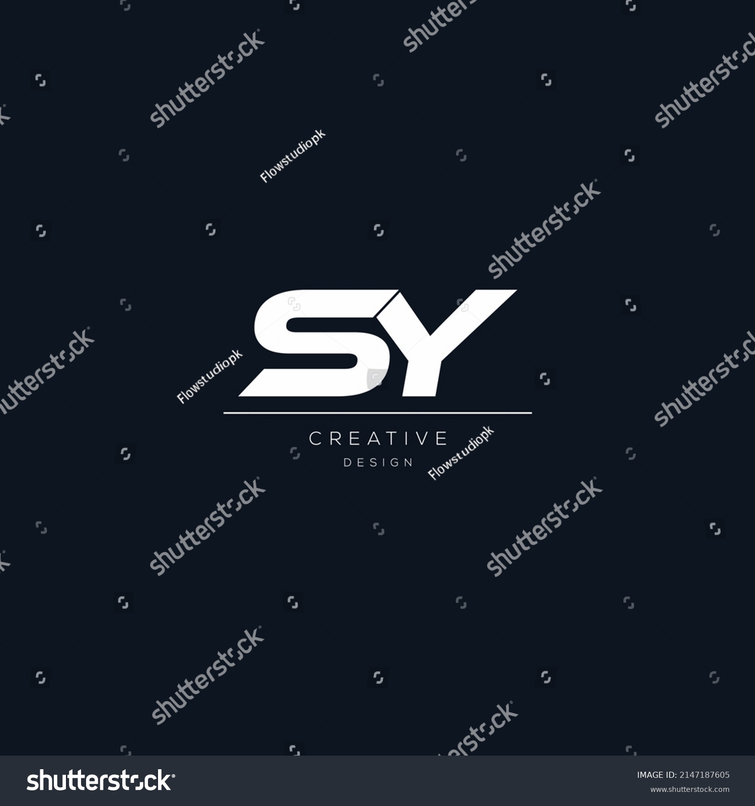 Letter Sy Logo Icon Design Template Stock Vector (Royalty Free ...