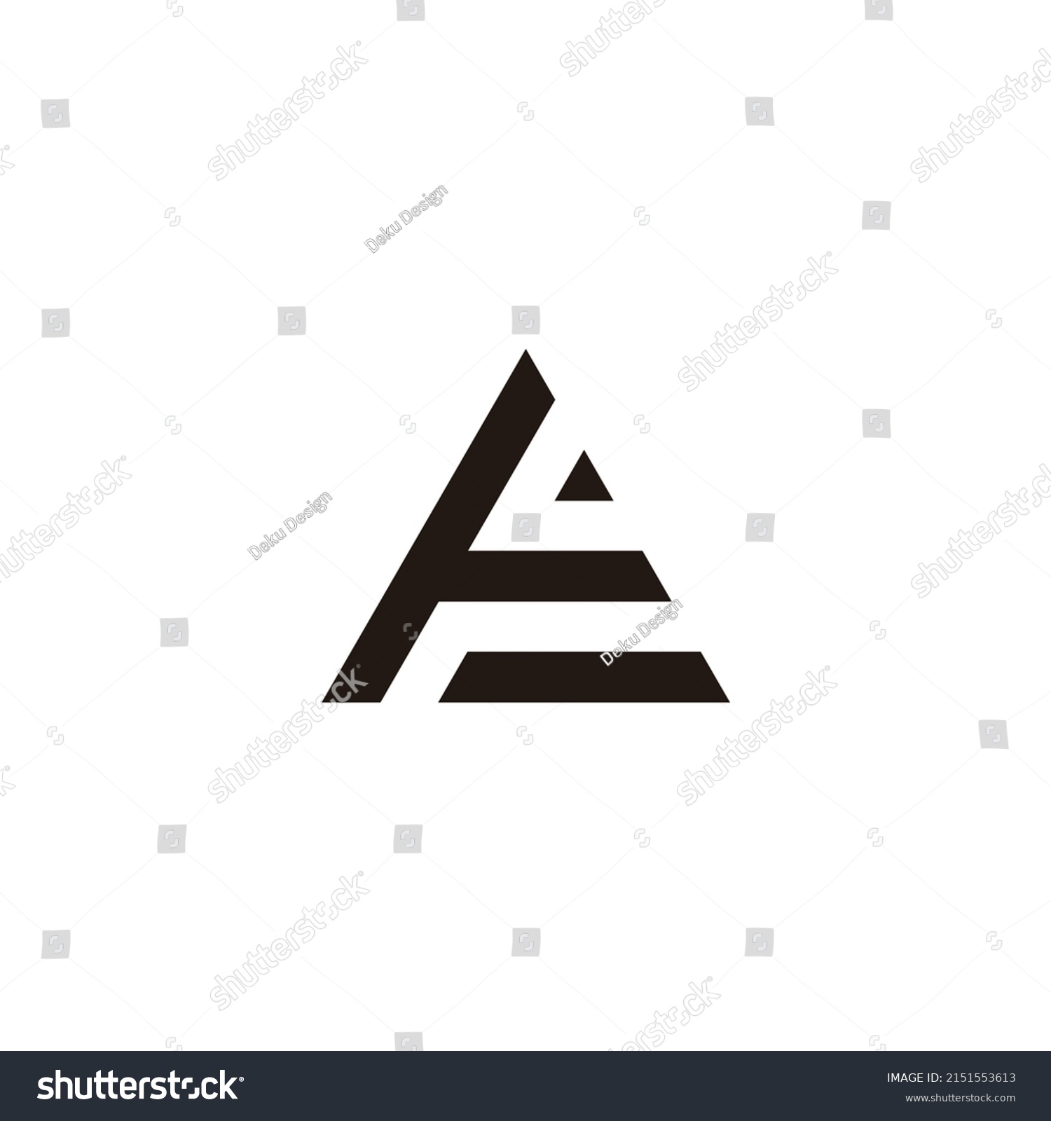 Letter T E Triangle Simple Symbol Stock Vector (Royalty Free ...