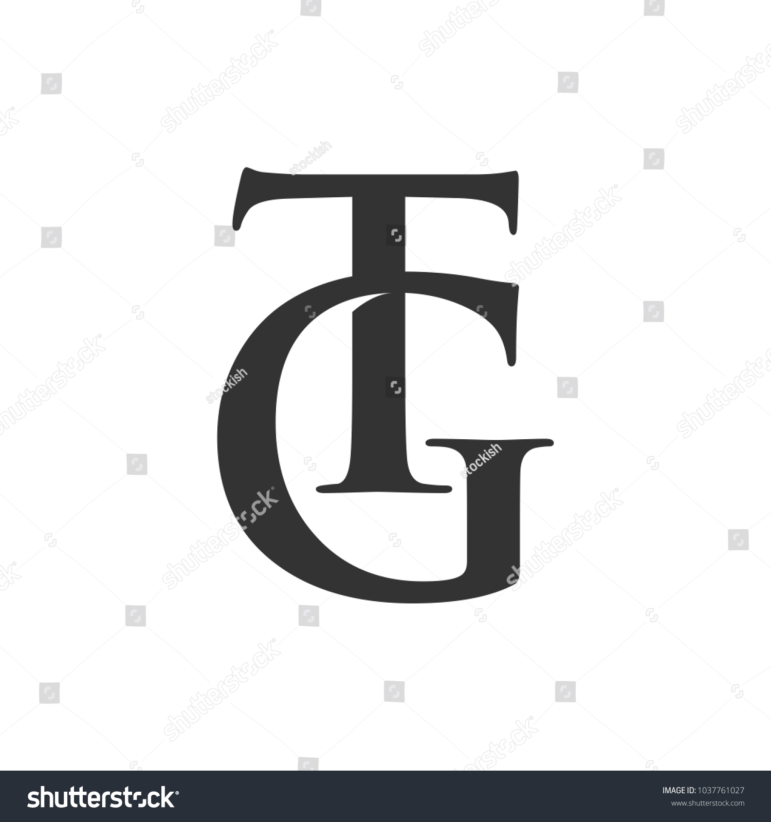 Letter T G Vector Logo: เวกเตอร์สต็อก (ปลอดค่าลิขสิทธิ์) 1037761027 ...