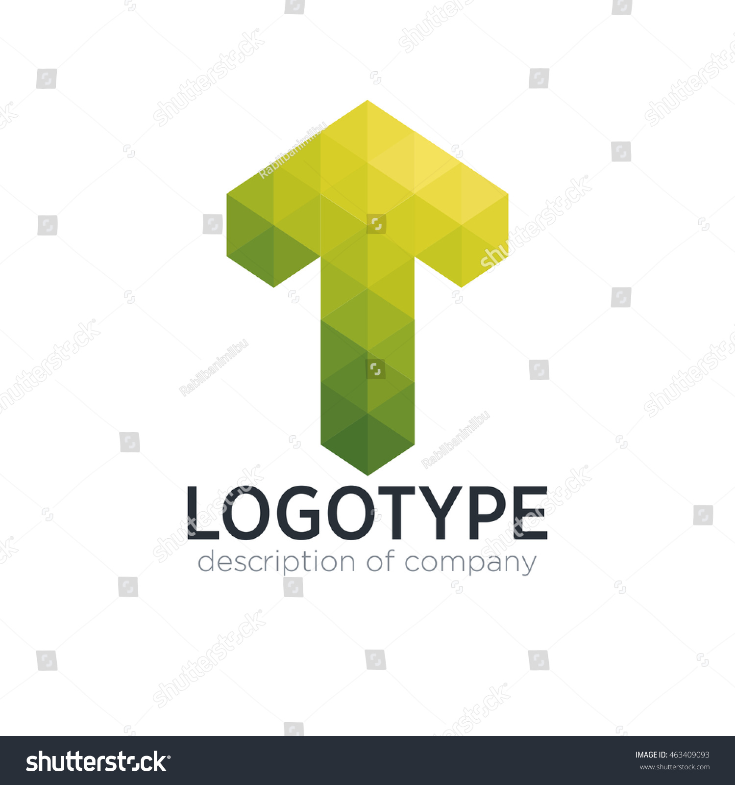 Letter T Cube Figure Logo Icon Stock Vector (Royalty Free) 463409093 ...