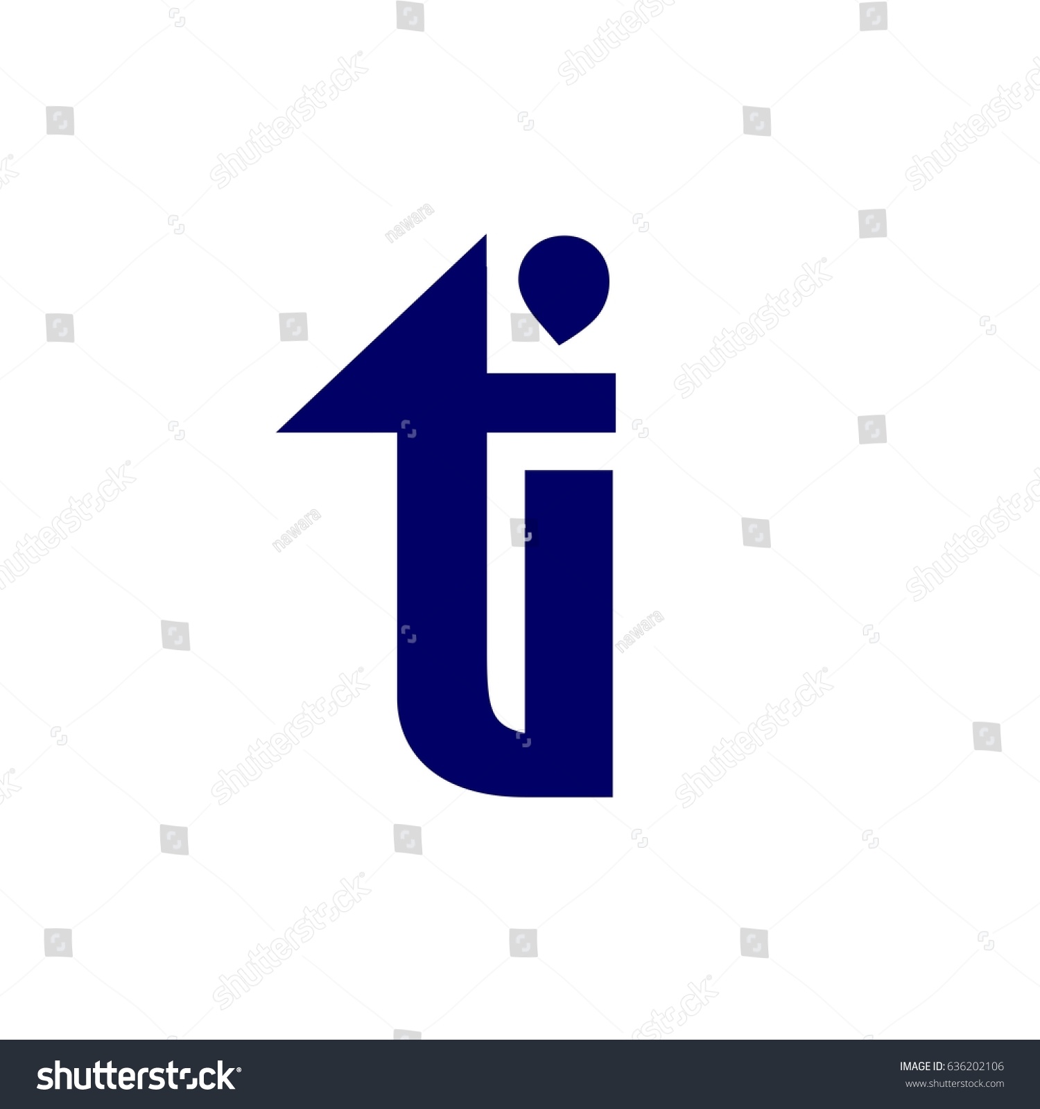Letter Ti Logo Vector Stock Vector (Royalty Free) 636202106